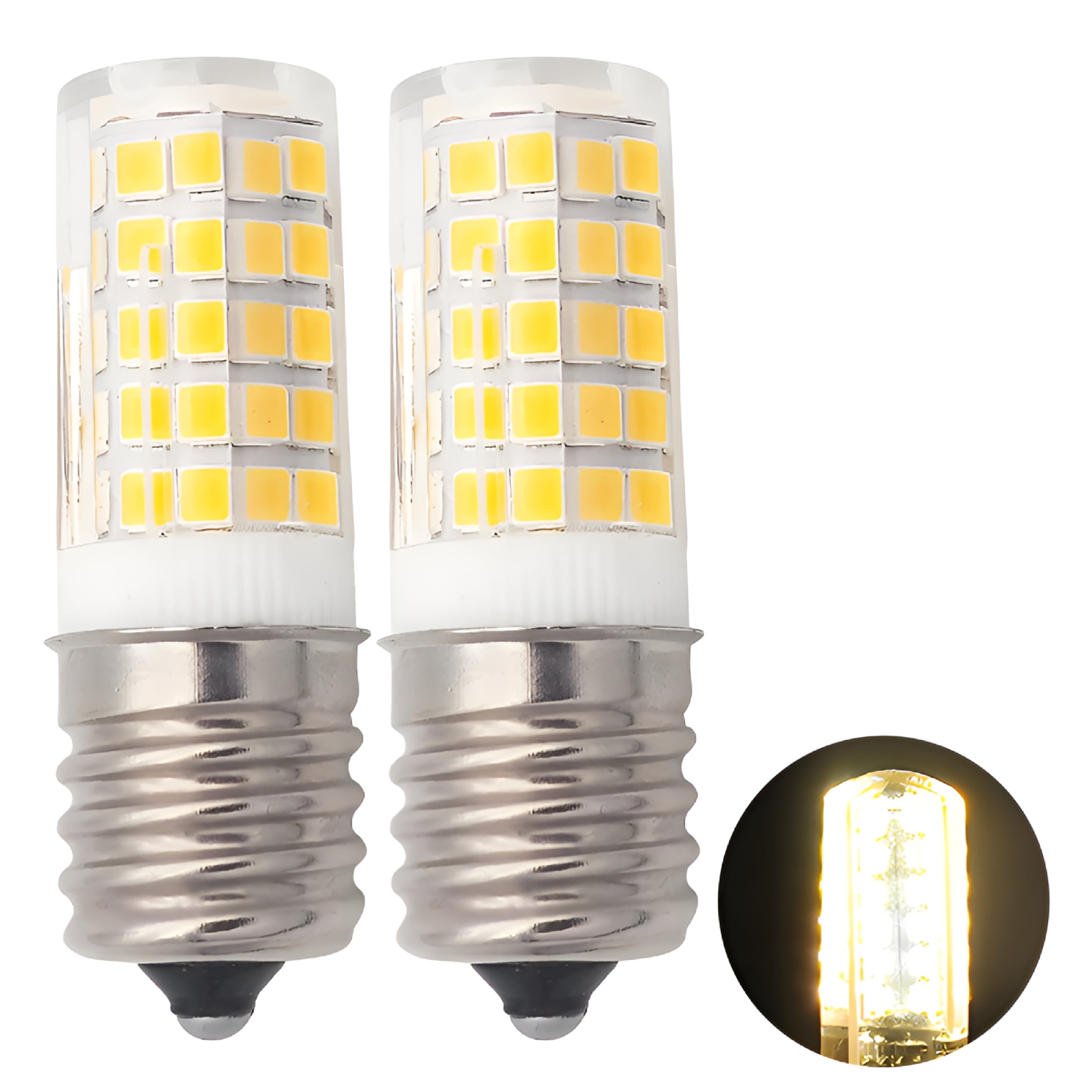 HIBIBUD 2Pcs Refrigerator Light Bulb,E17 110V 5W Appliance Bulb,52D ...
