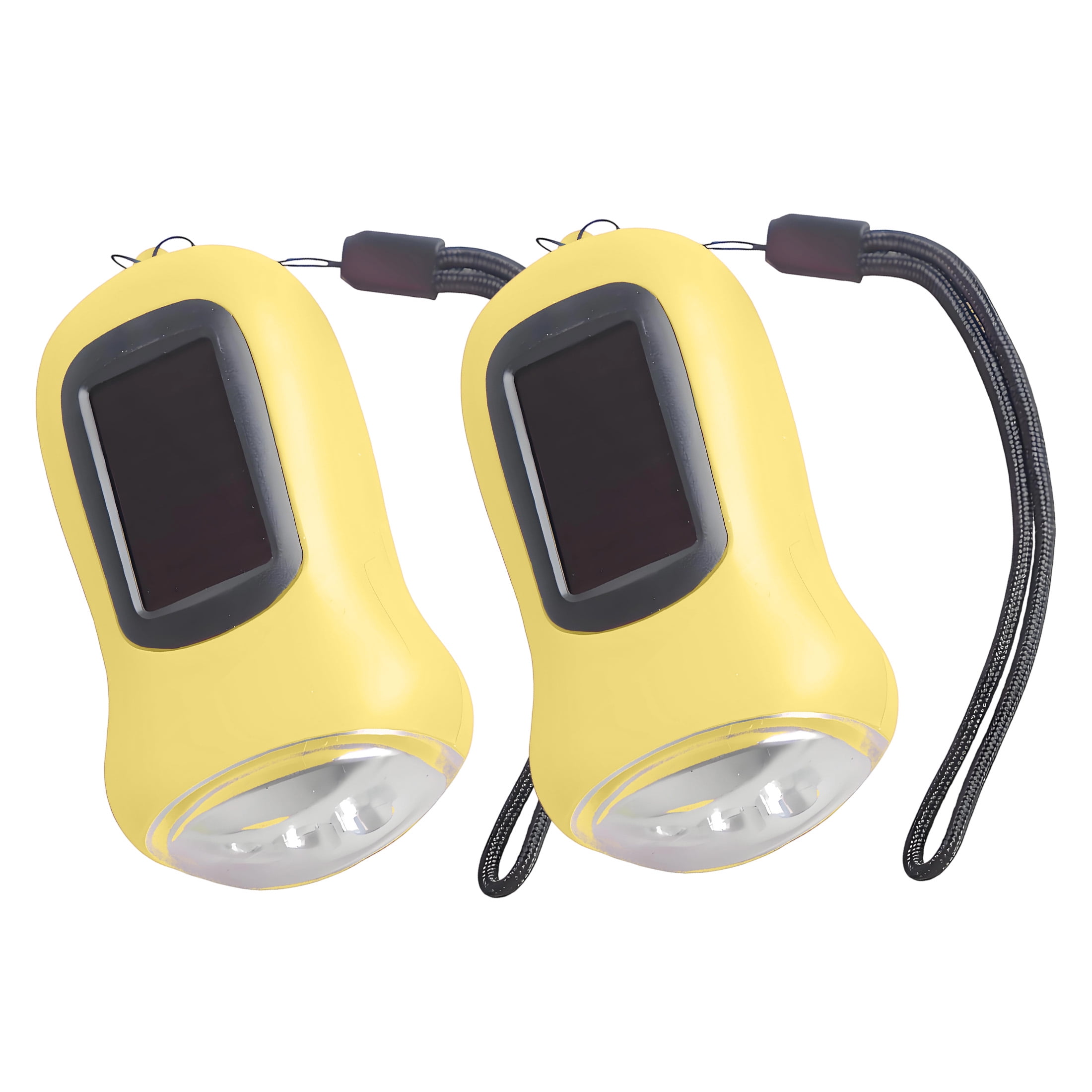 HIBIBUD 2Pcs Windfire Flashlight,Solar Energy Hand Crank Power ...