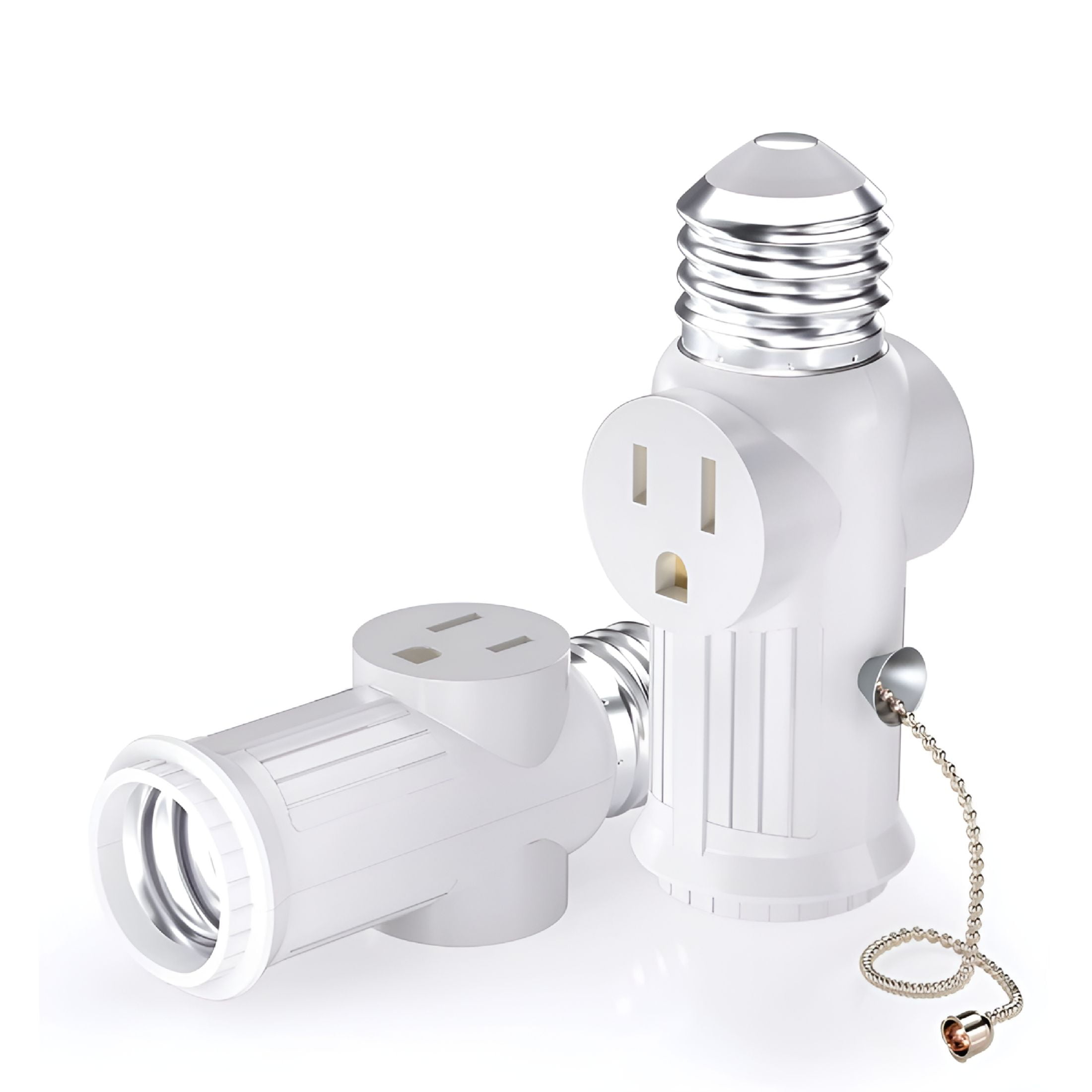 HIBIBUD 3 Prong Light Socket Adapter,E26 Light Bulb Outlet Adapter ...
