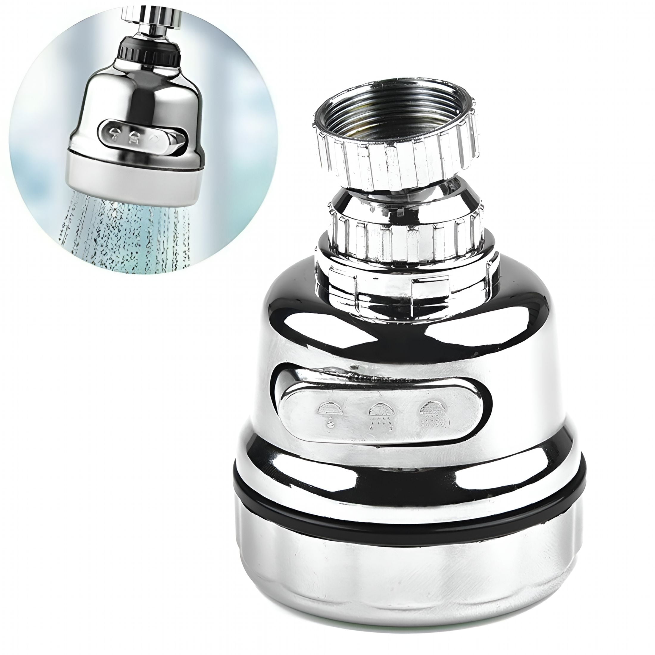 HIBIBUD 360 Degree Rotating Faucet Movable Kitchen Tap Head Water ...