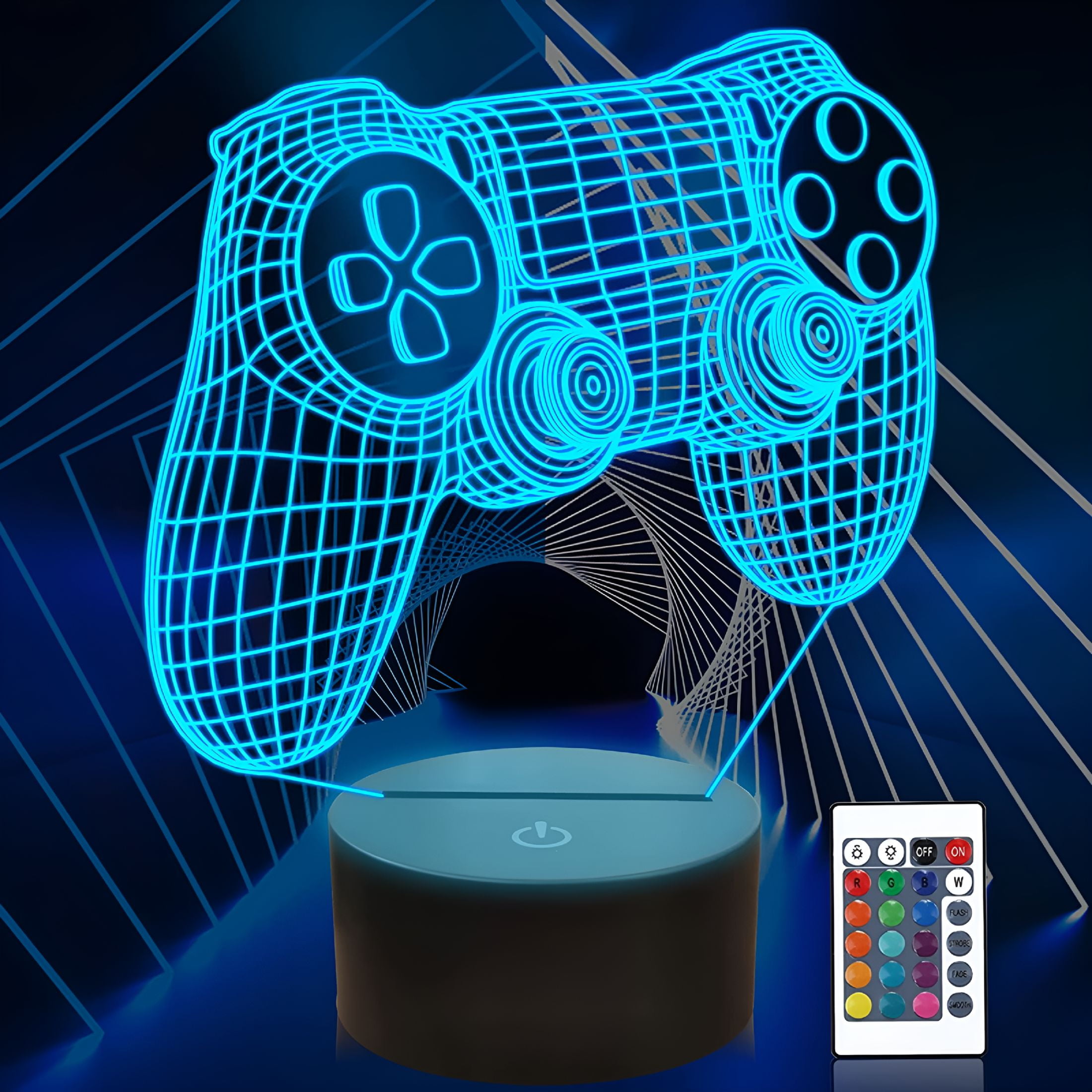 HIBIBUD 3D Gamepad Illusion Lamp,Game Controller Night Light with ...