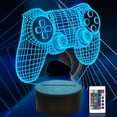 HIBIBUD 3D Gamepad Illusion Lamp,Game Controller Night Light with ...