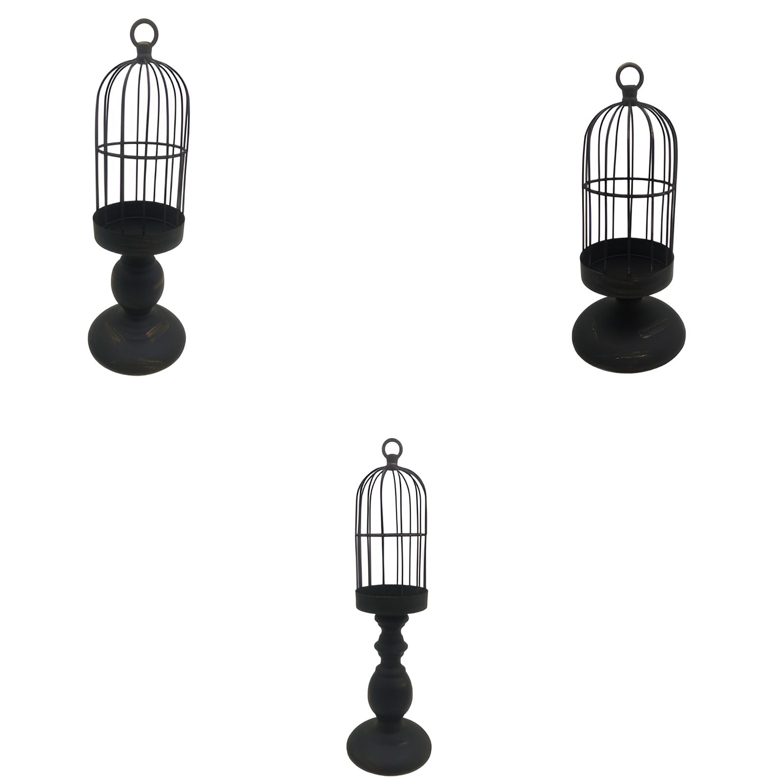 HIBIBUD 3Pcs Taper Candle Holders,Black Metal Material Candle Holders ...