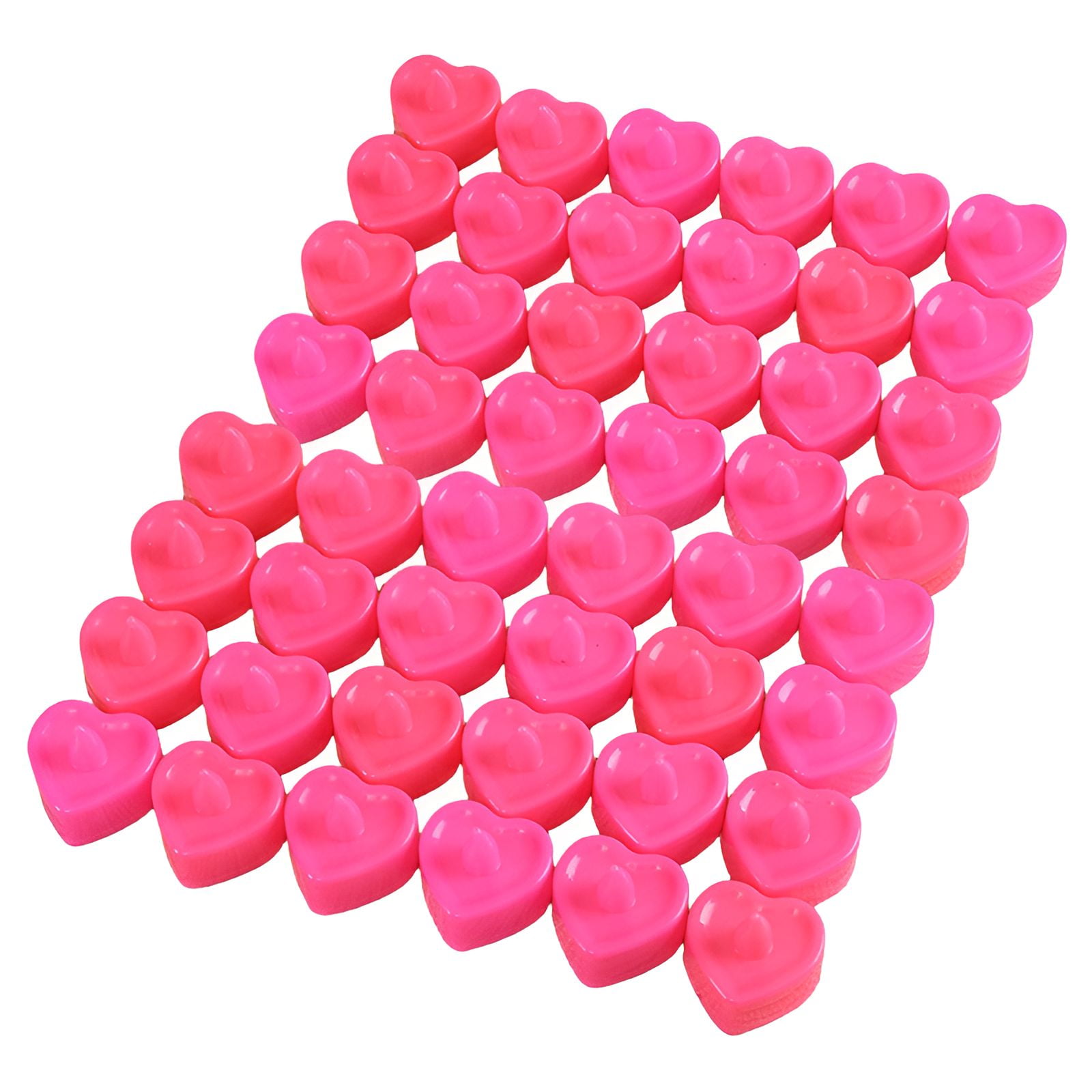 HIBIBUD 48Pcs Flameless Candles,Led Heart Candle for Love Tea Lights ...