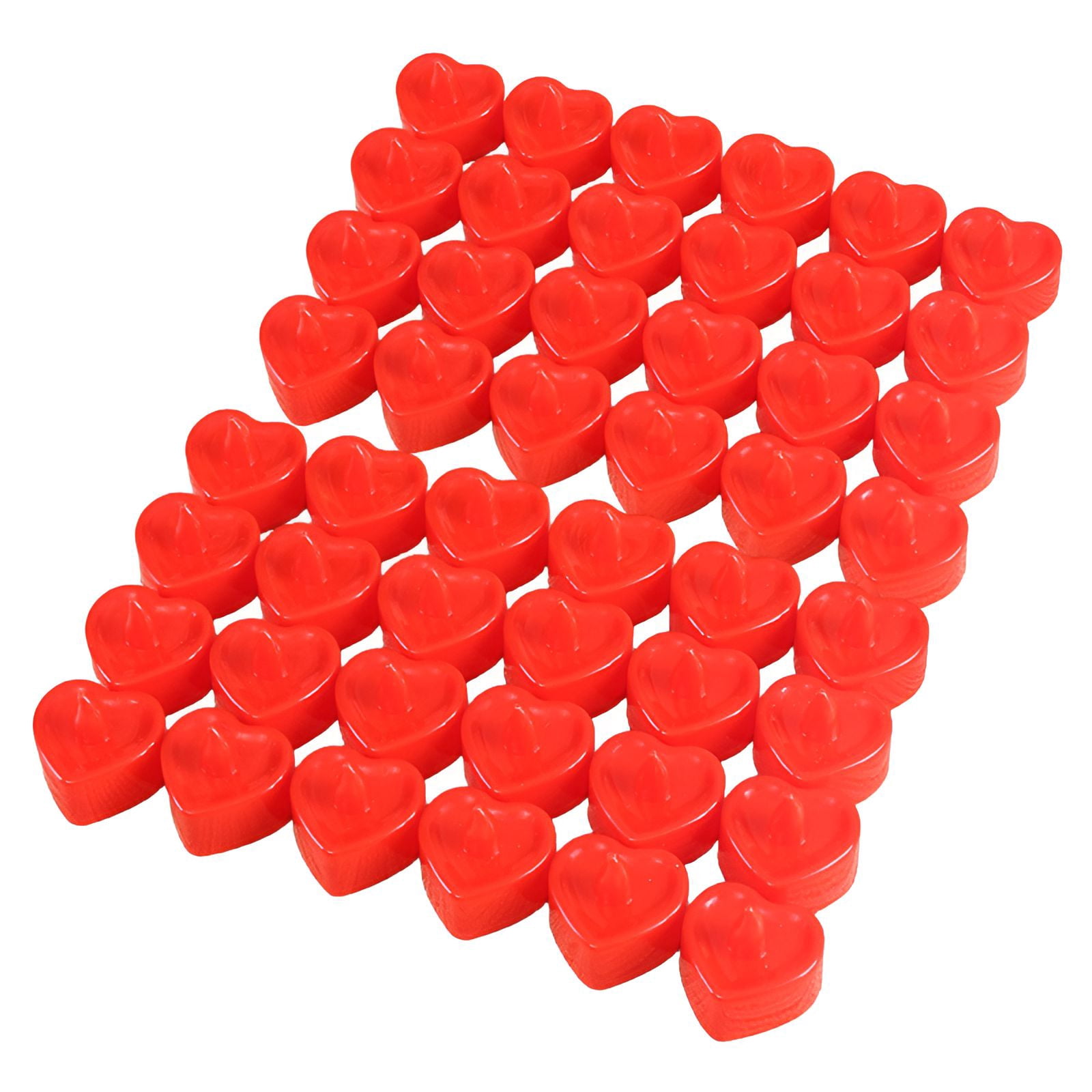 HIBIBUD 48Pcs Flameless Candles,Led Heart Light for Romance Battery ...
