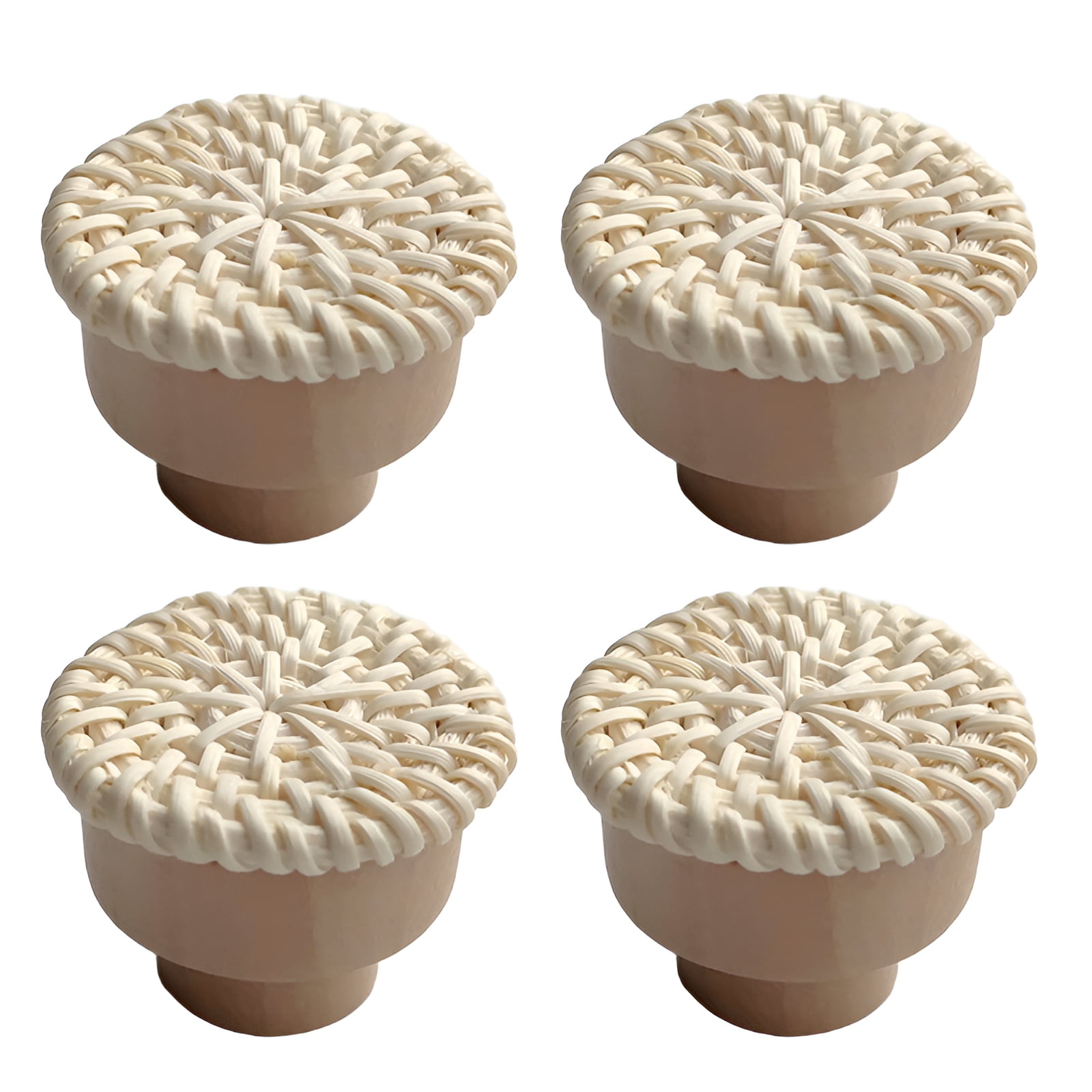 HIBIBUD 4Pcs Cabinet Knobs,Great for Home Use Rattan Drawer Handle ...