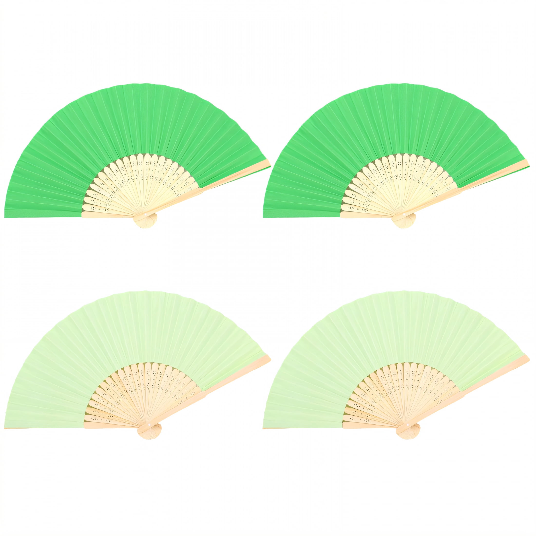 HIBIBUD 4Pcs Folding Fan Effortless Transition Large Hand Fans for ...