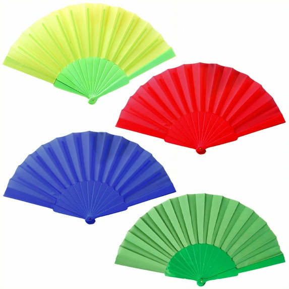 HIBIBUD 4Pcs Folding Fan Fan Spine Structure Clap Fans for Line Dancing ...