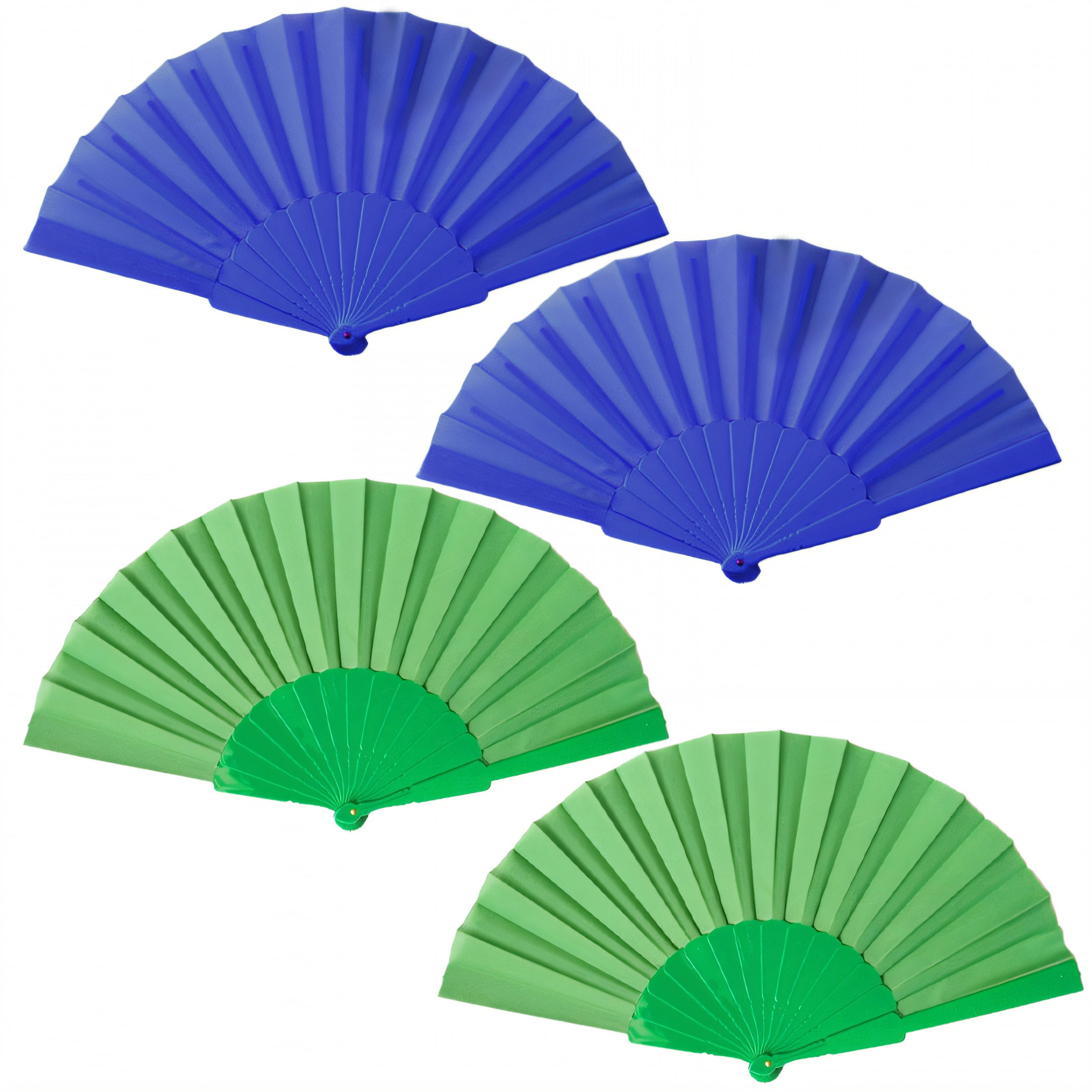 HIBIBUD 4Pcs Folding Fan Plastic Skeletal Frame Clacking Fans for Line ...