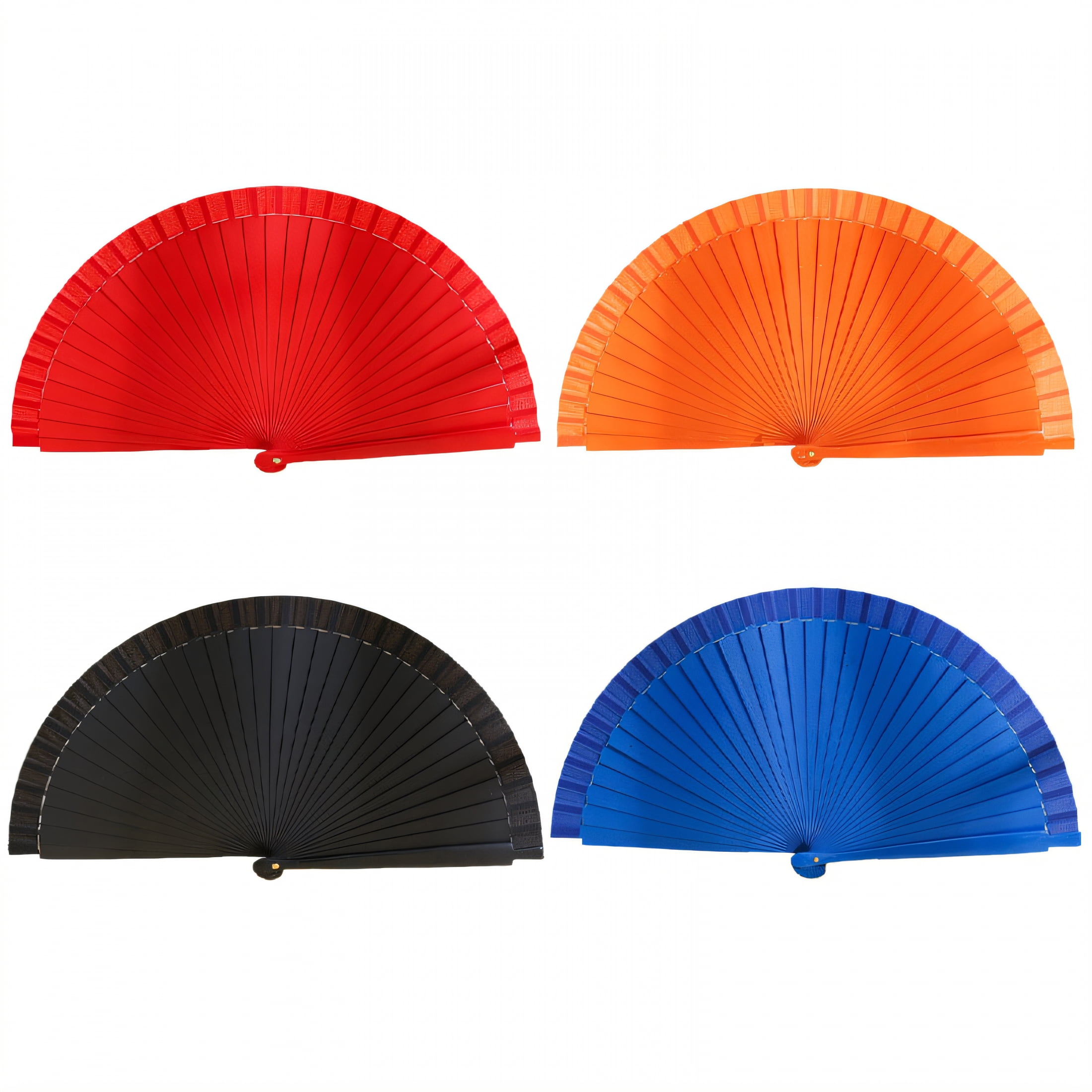 HIBIBUD 4Pcs Folding Fan Polished & Luxurious Fan Surface Folding Hand ...