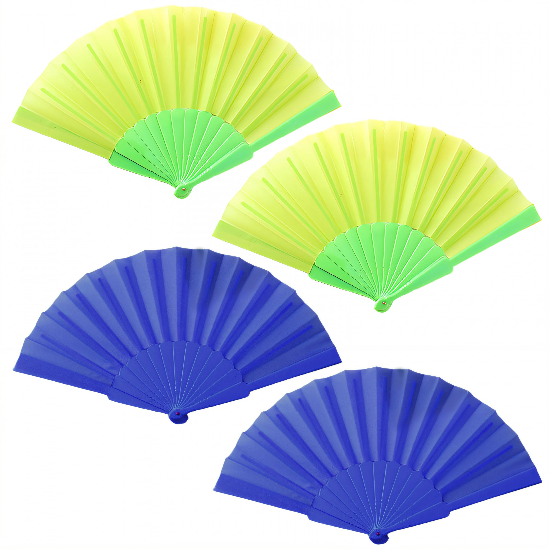 HIBIBUD 4Pcs Folding Fan Sturdy Plastic Ribs Clacking Fans for Line ...