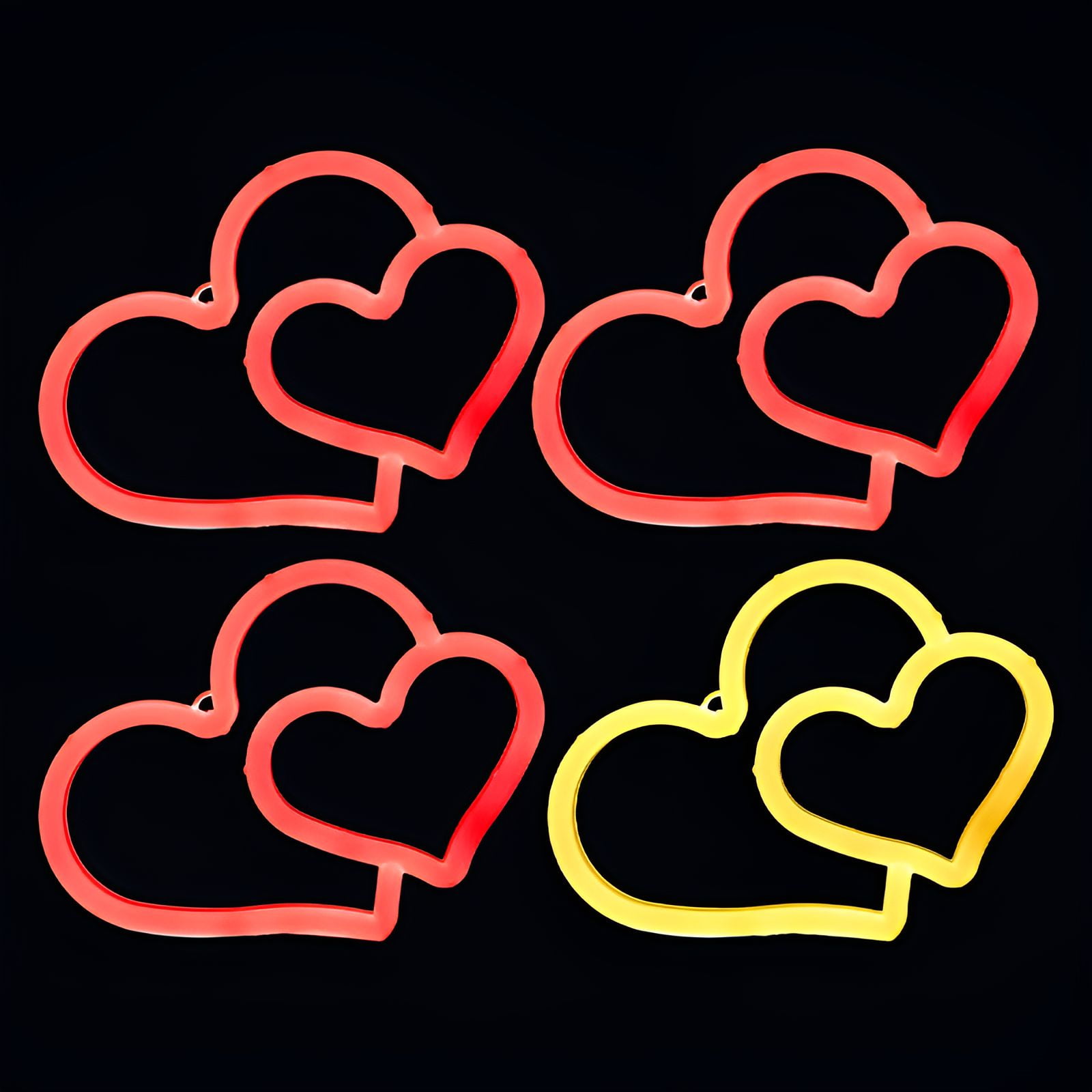 HIBIBUD 4Pcs Neon Light Color Combinations Led Signs Flexible Setup ...