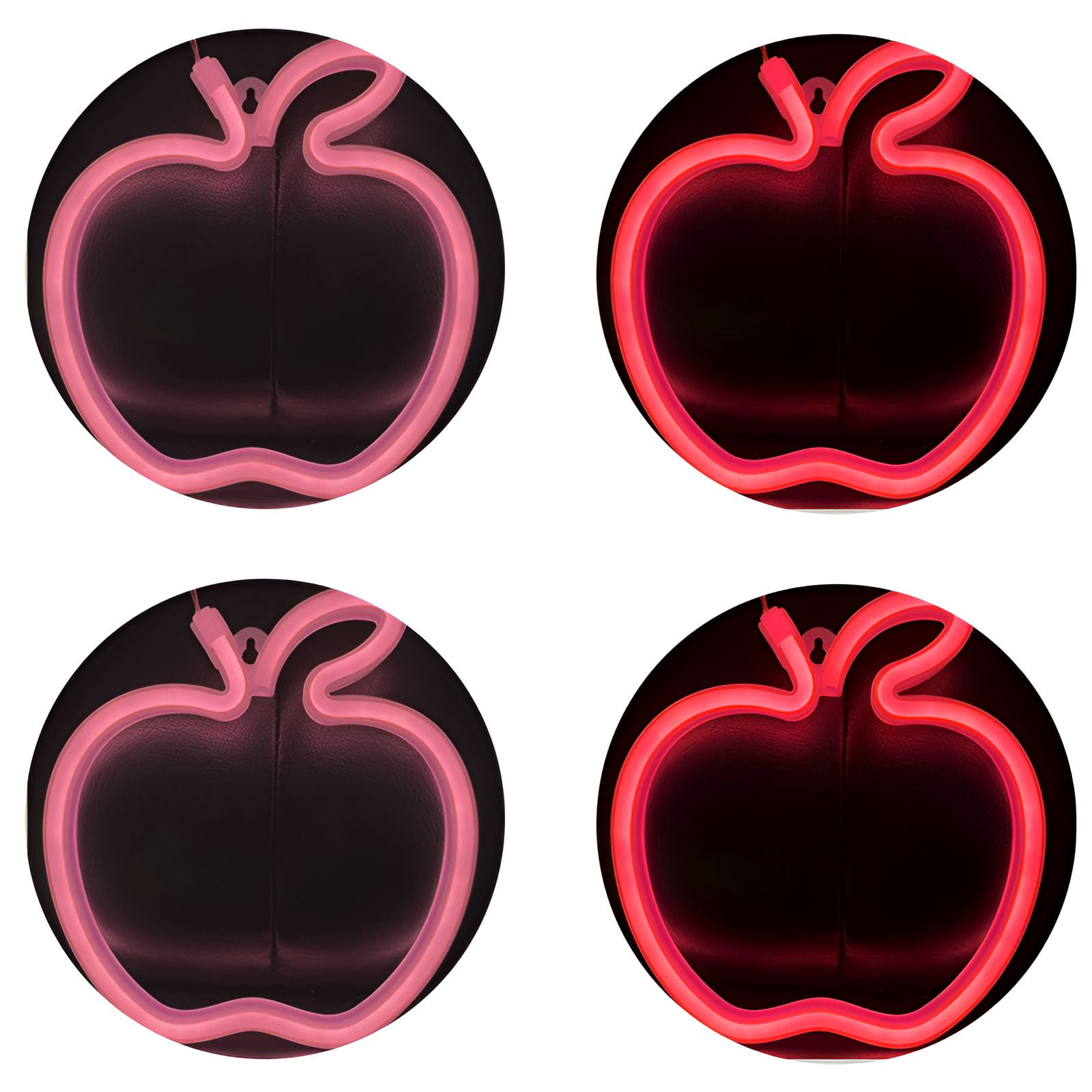 HIBIBUD 4Pcs Neon Light Flashy Lights Led Signs Fun Glow Neon Signs for ...