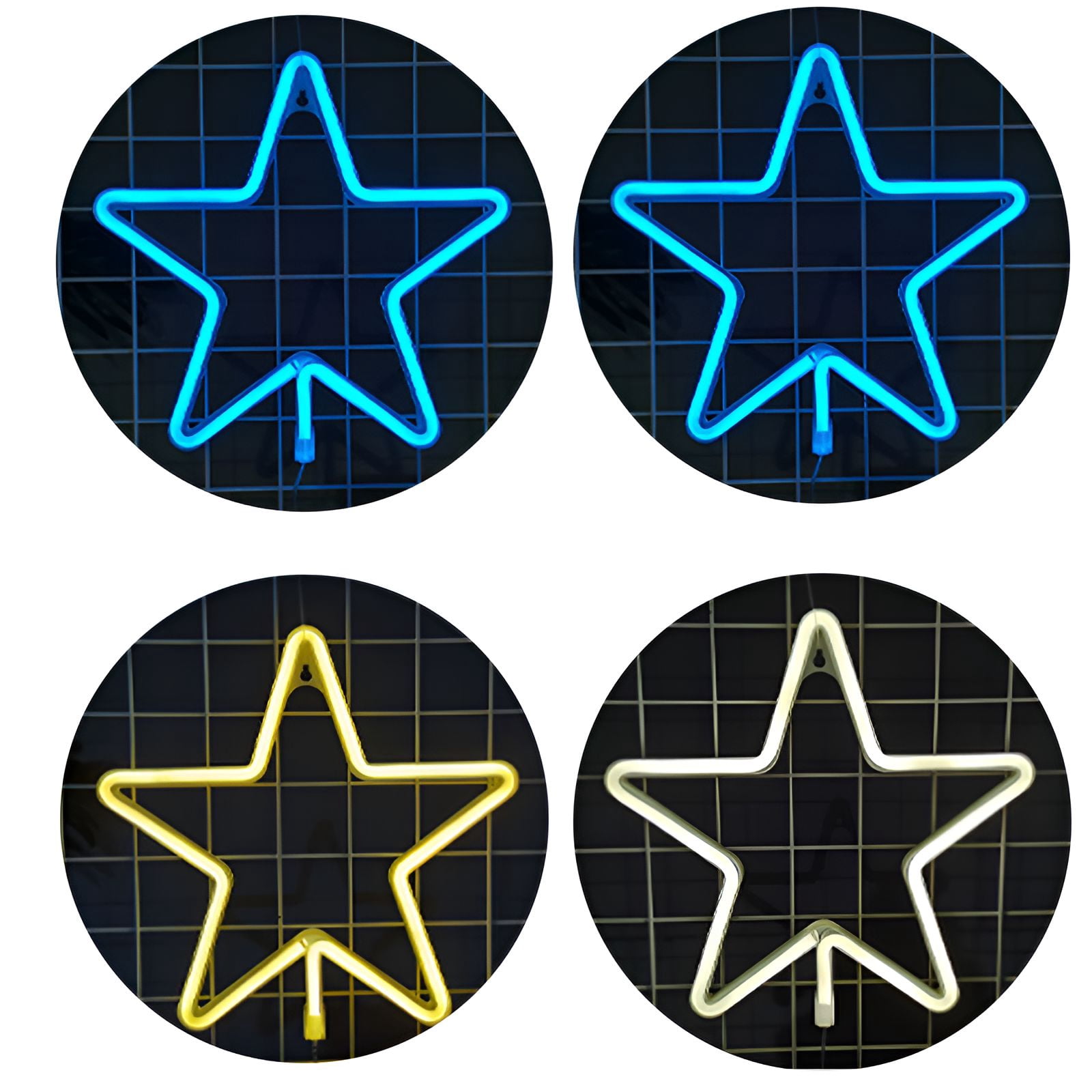 HIBIBUD 4Pcs Neon Light Flexible Placement Led Signs No Excess Heat ...