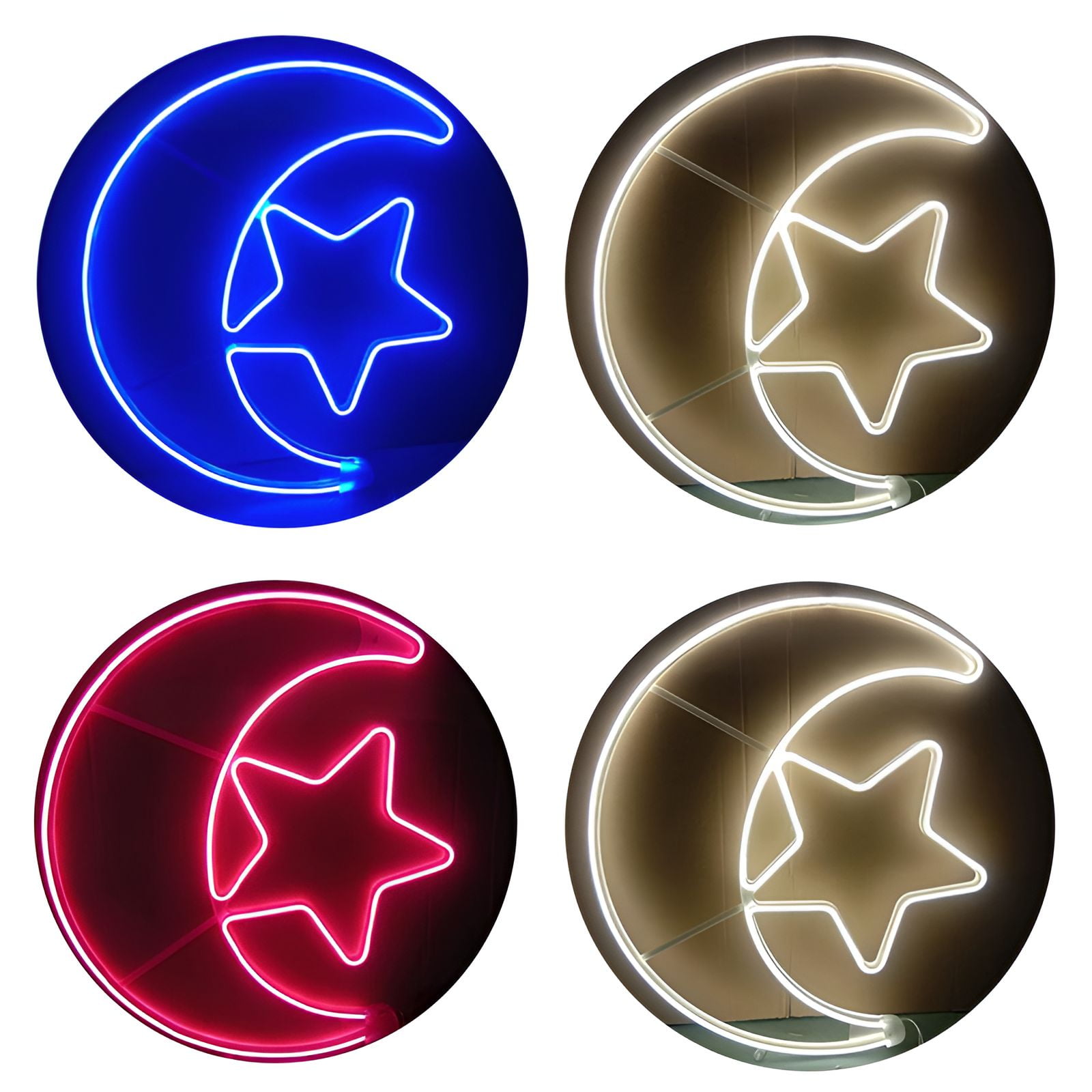 HIBIBUD 4Pcs Neon Light Fun Addition Neon Signs Unique Design Neon ...