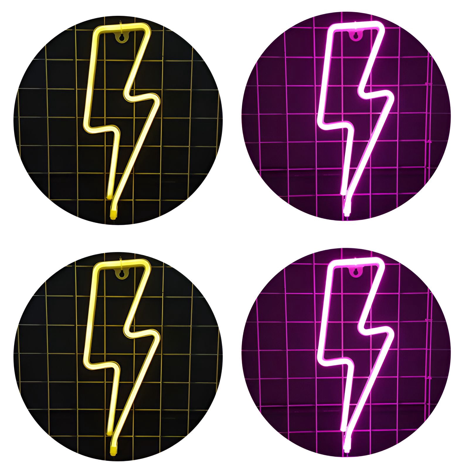 HIBIBUD 4Pcs Neon Light Instant Room Upgrade Led Signs Stable Neon ...