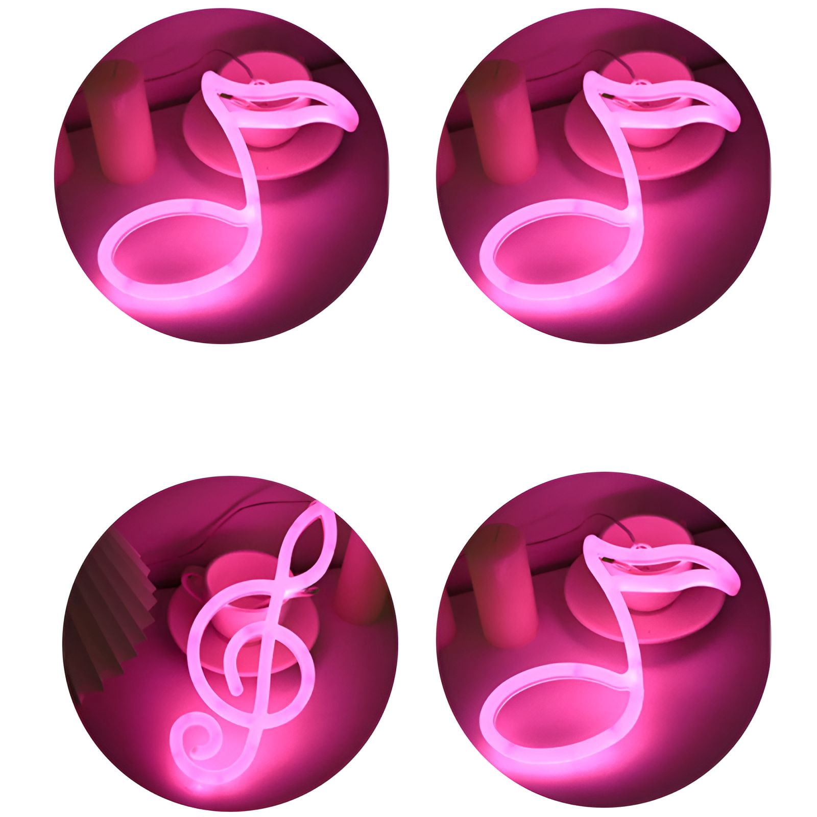 HIBIBUD 4Pcs Neon Light Simple Installation Neon Signs Long-Lasting ...