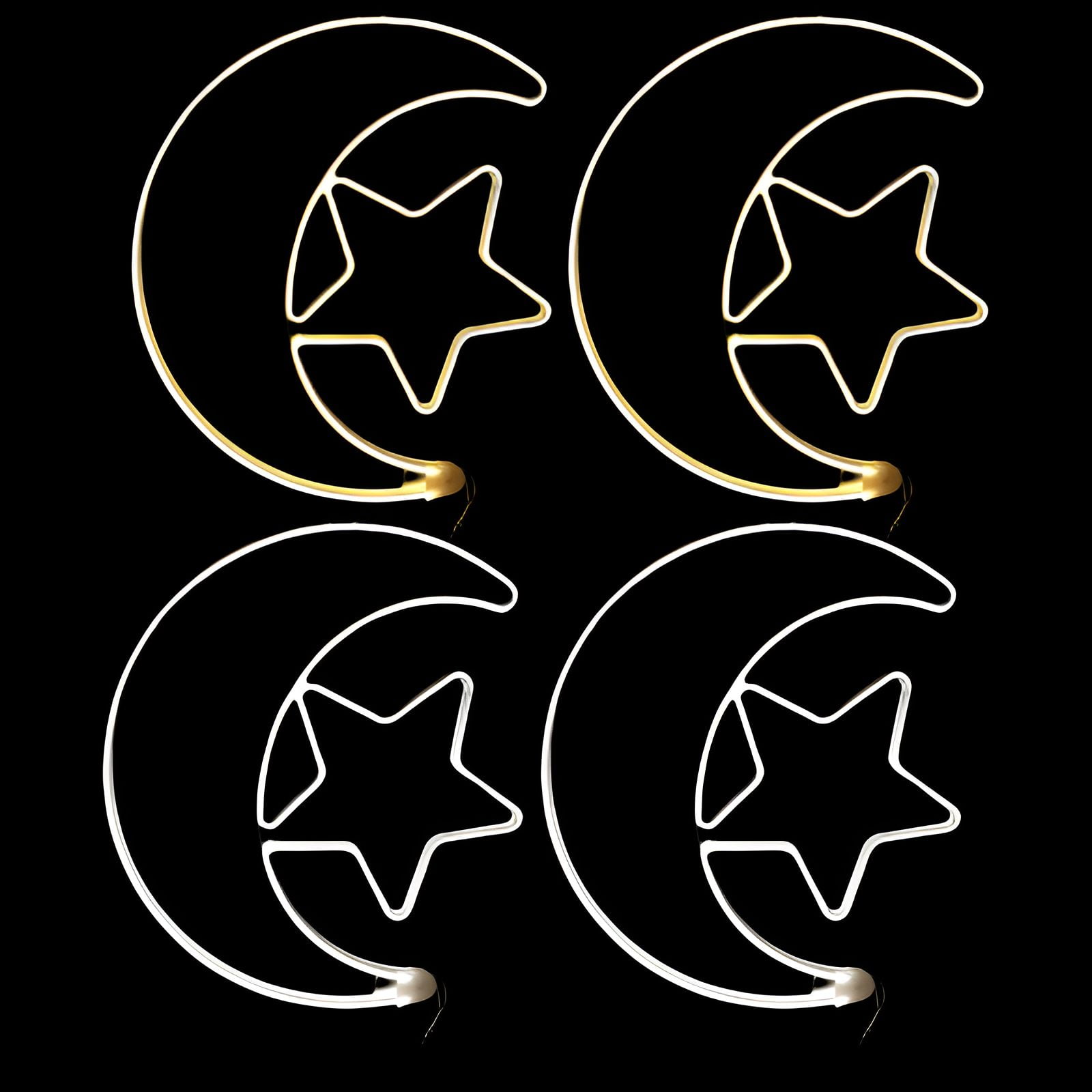 HIBIBUD 4Pcs Neon Light Vivid Led Glow Led Signs Smooth Lighting Neon ...