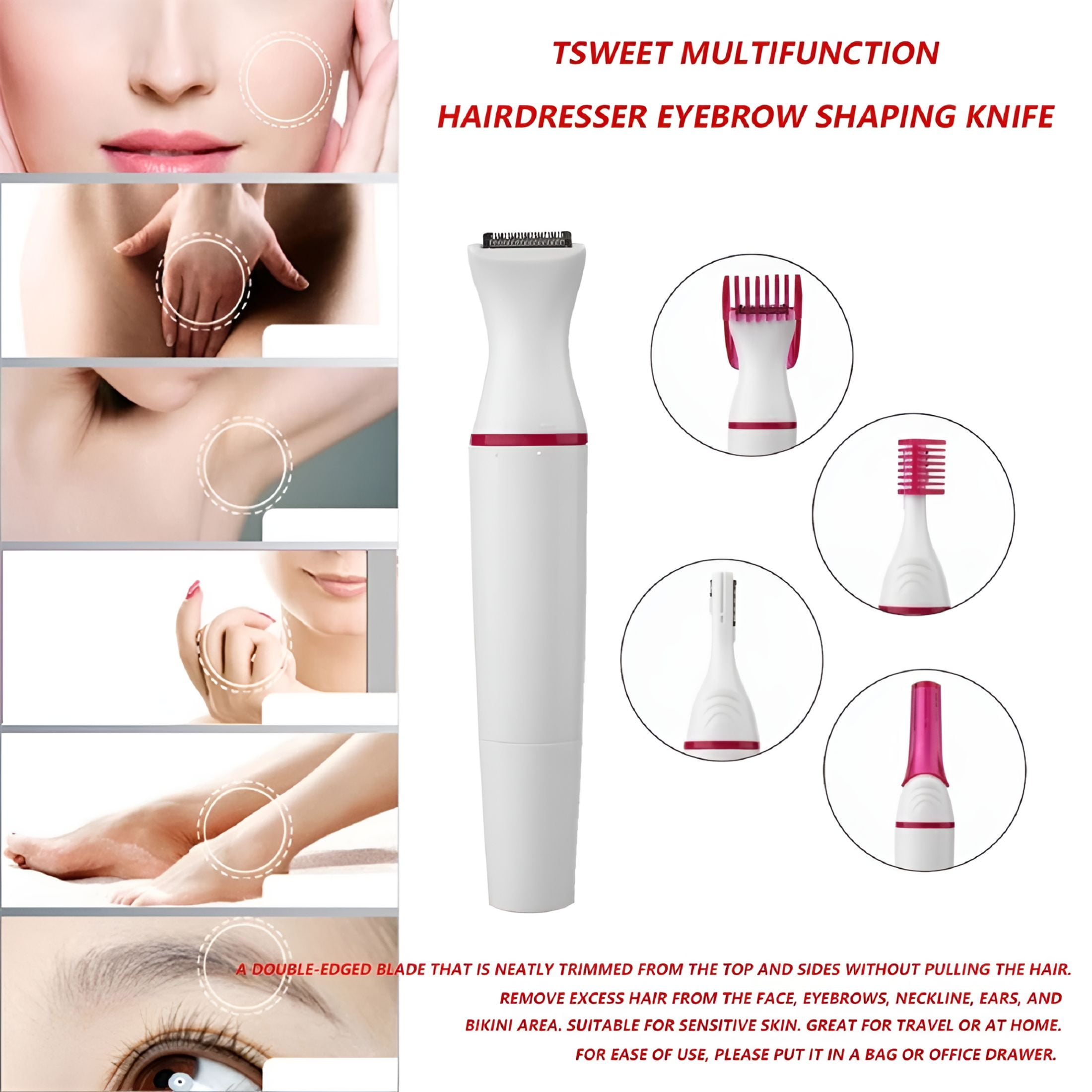 HIBIBUD 5 In1 Multifunction Electric Epilator Women Face Underarm ...