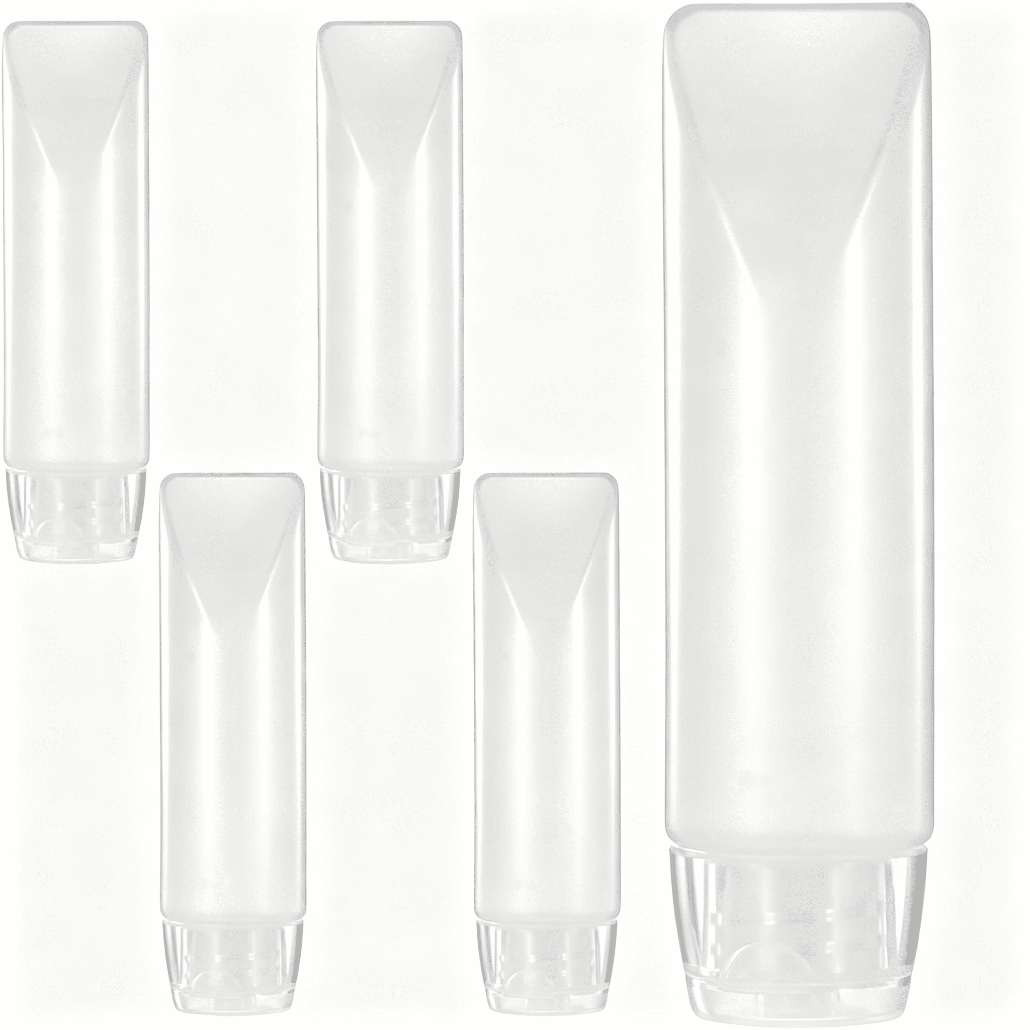 HIBIBUD 5 Pcs 1 Oz Refillable Toothpaste Tubes,Empty Travel Bottles ...