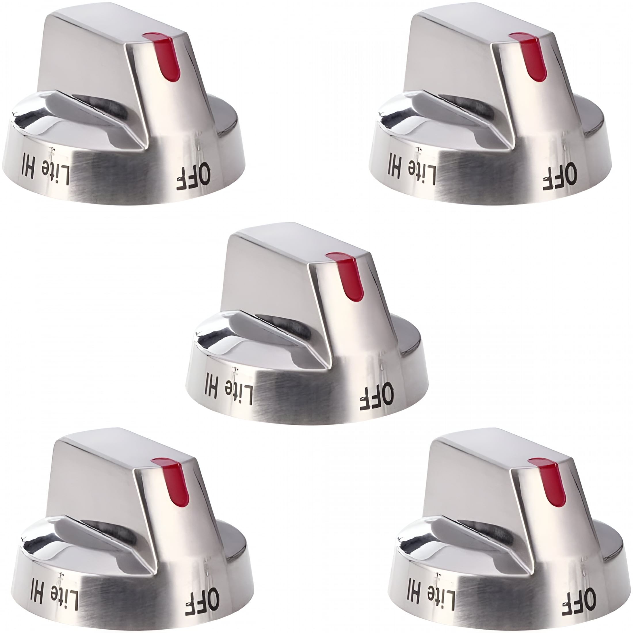HIBIBUD 5 Pcs Dial Gas Stove Burner Control Knob for Range Oven Stove ...