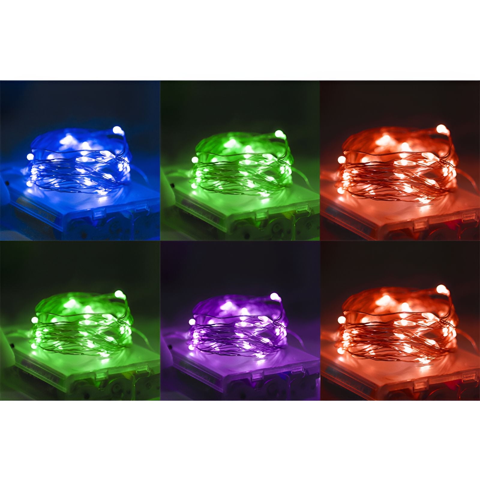 HIBIBUD 6Pcs Fairy Lights Battery Operated Long Lifespan Strip Lights ...