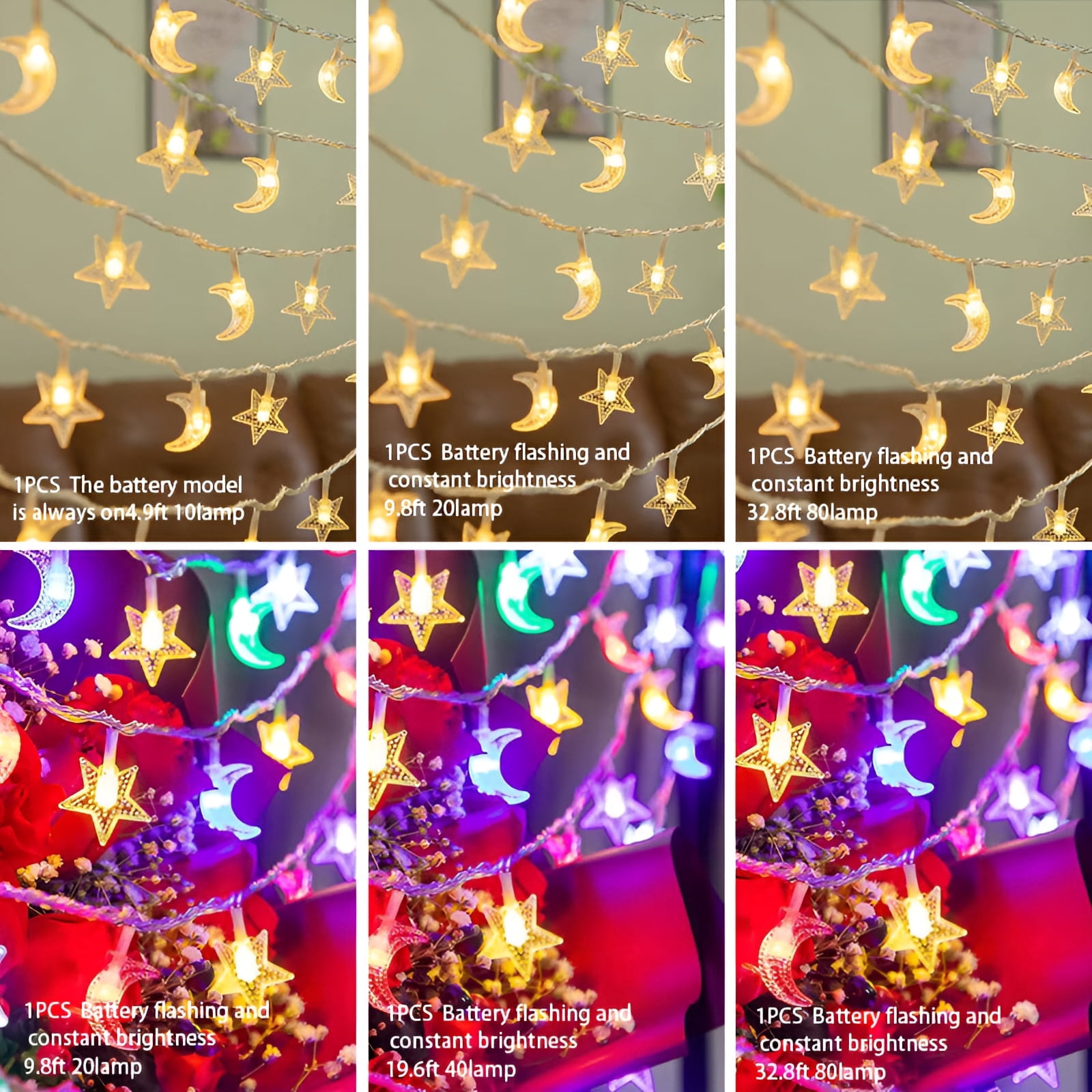 HIBIBUD 6Pcs Fairy Lights Plug In,Usb Powered for Convenience Bedroom ...