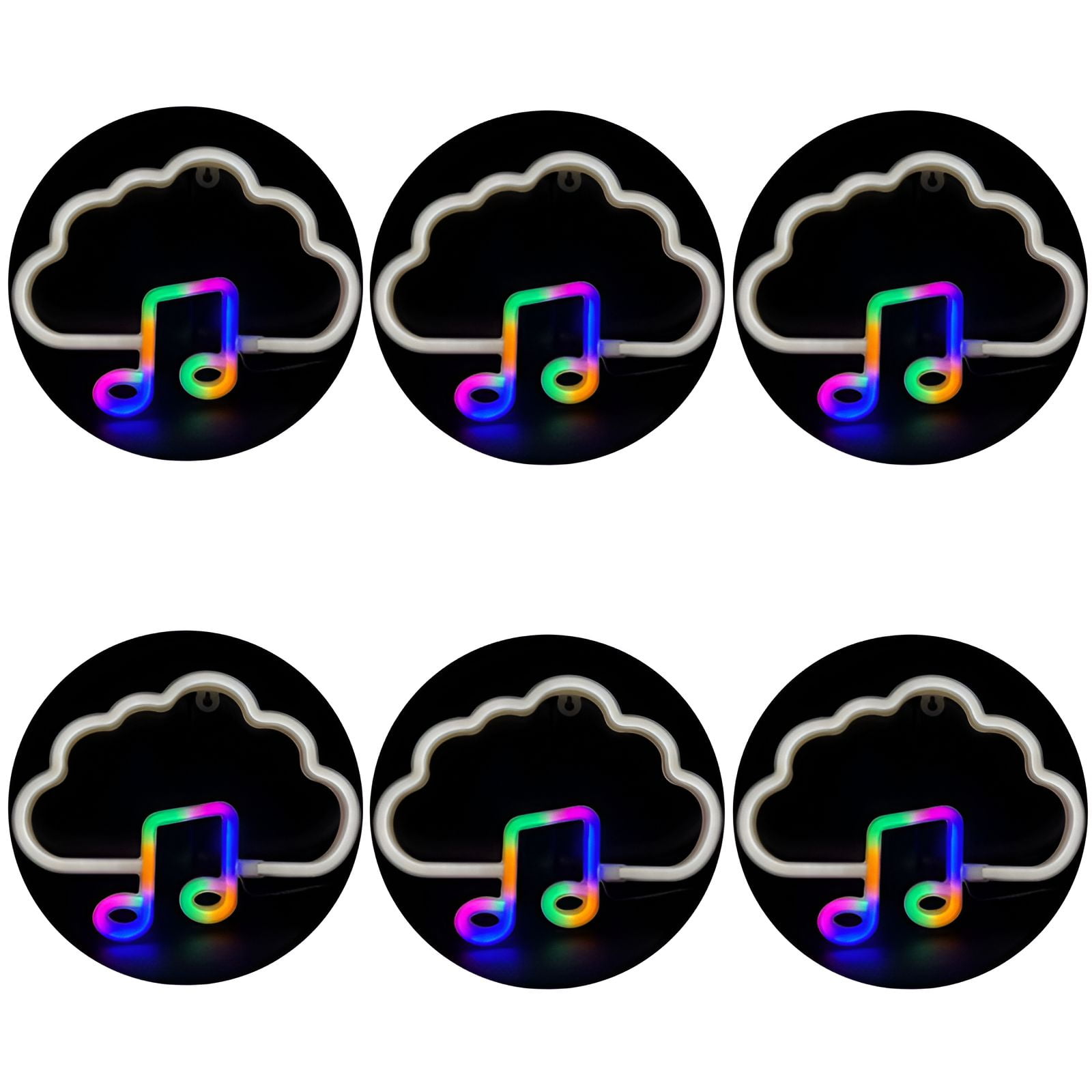 HIBIBUD 6Pcs Neon Light Beautiful Glow Neon Sign Cool Neon Lights Led ...