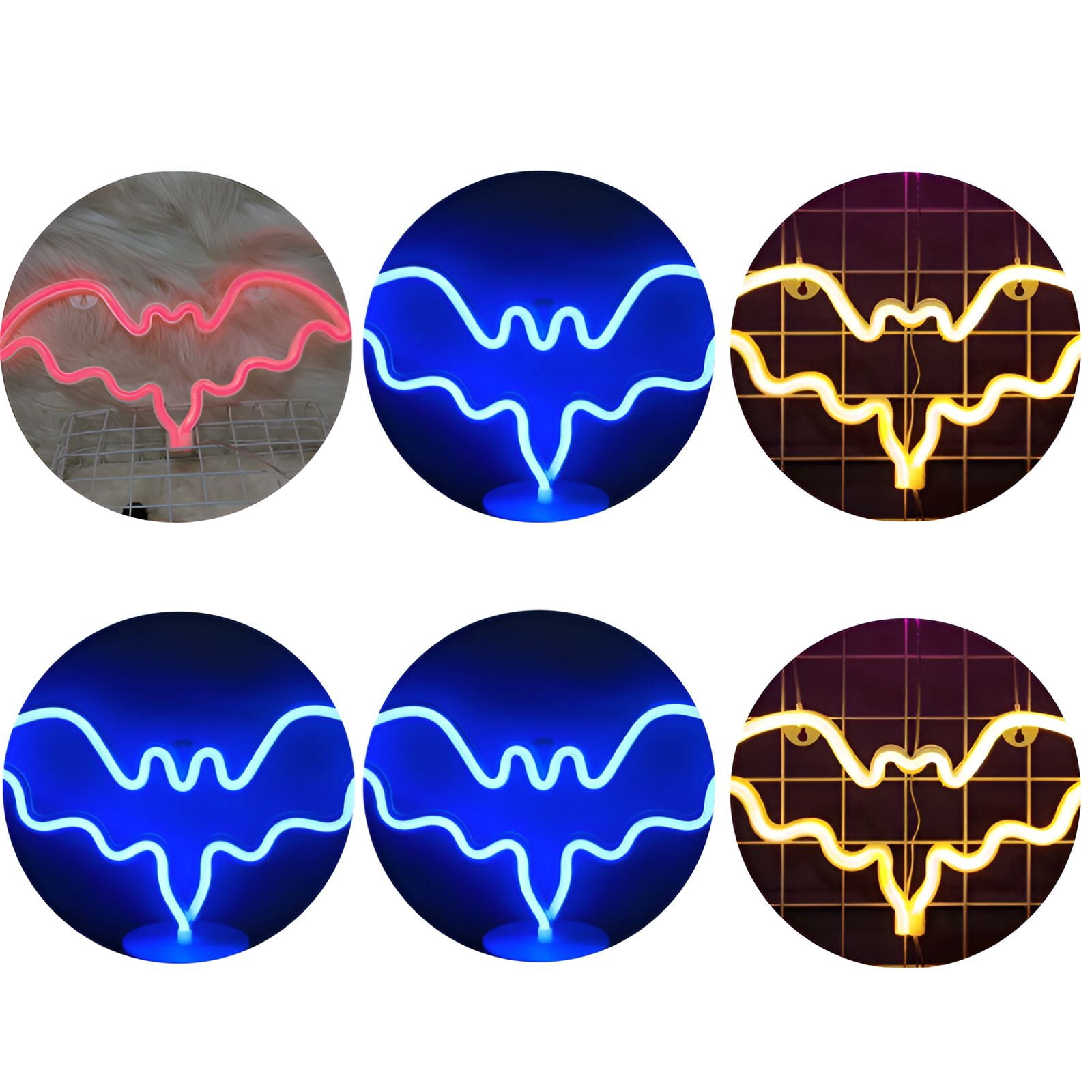 HIBIBUD 6Pcs Neon Light Dreamy Atmosphere Neon Signs Artistic Feel Neon ...