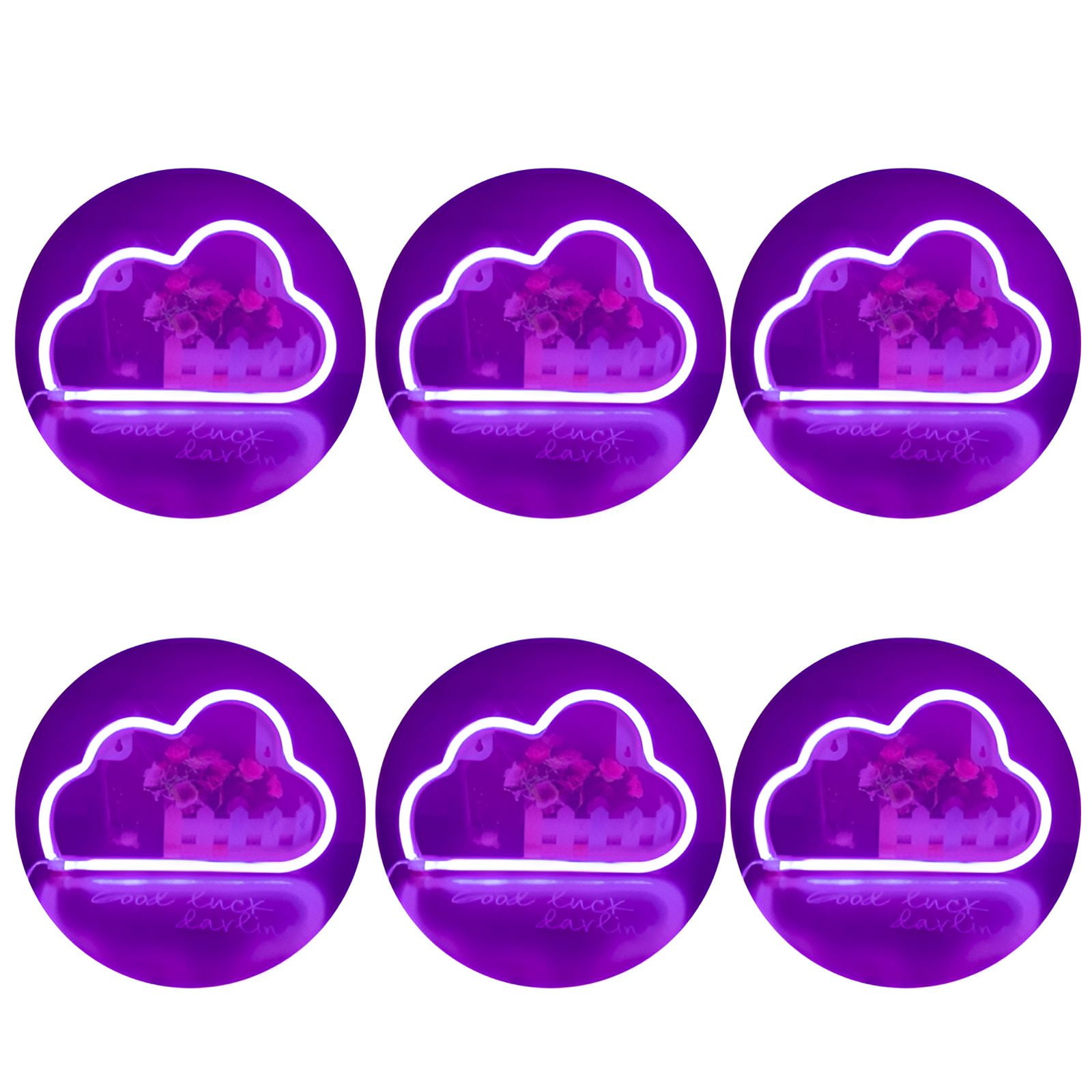 HIBIBUD 6Pcs Neon Light Energizing Atmosphere Neon Sign Room ...