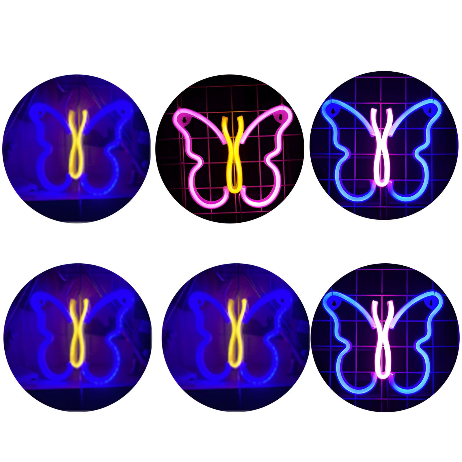 HIBIBUD 6Pcs Neon Light Quick and Simple Setup Neon Signs Matches ...