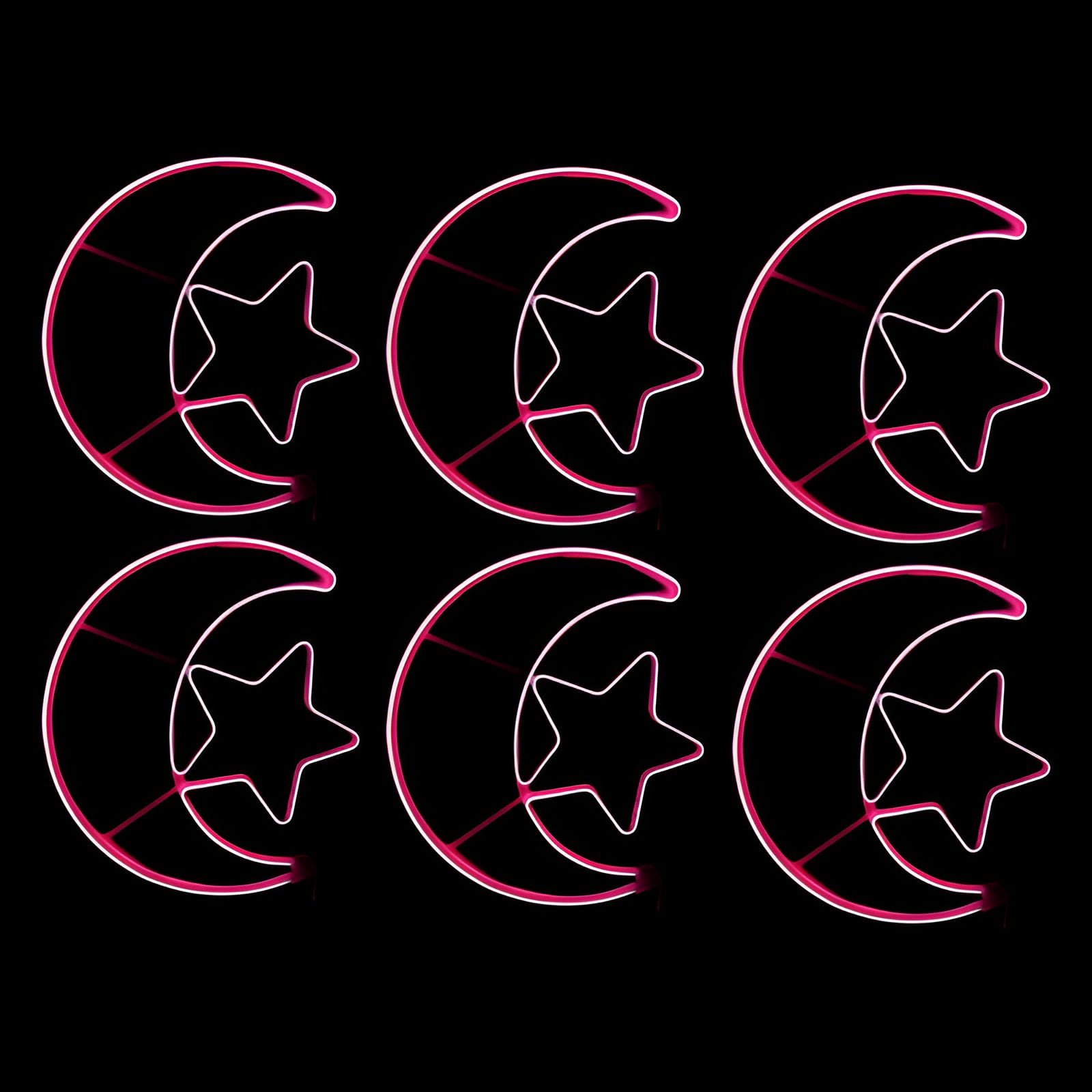 HIBIBUD 6Pcs Neon Light Step Dimming Neon Sign Eye Comfort Tech Led ...