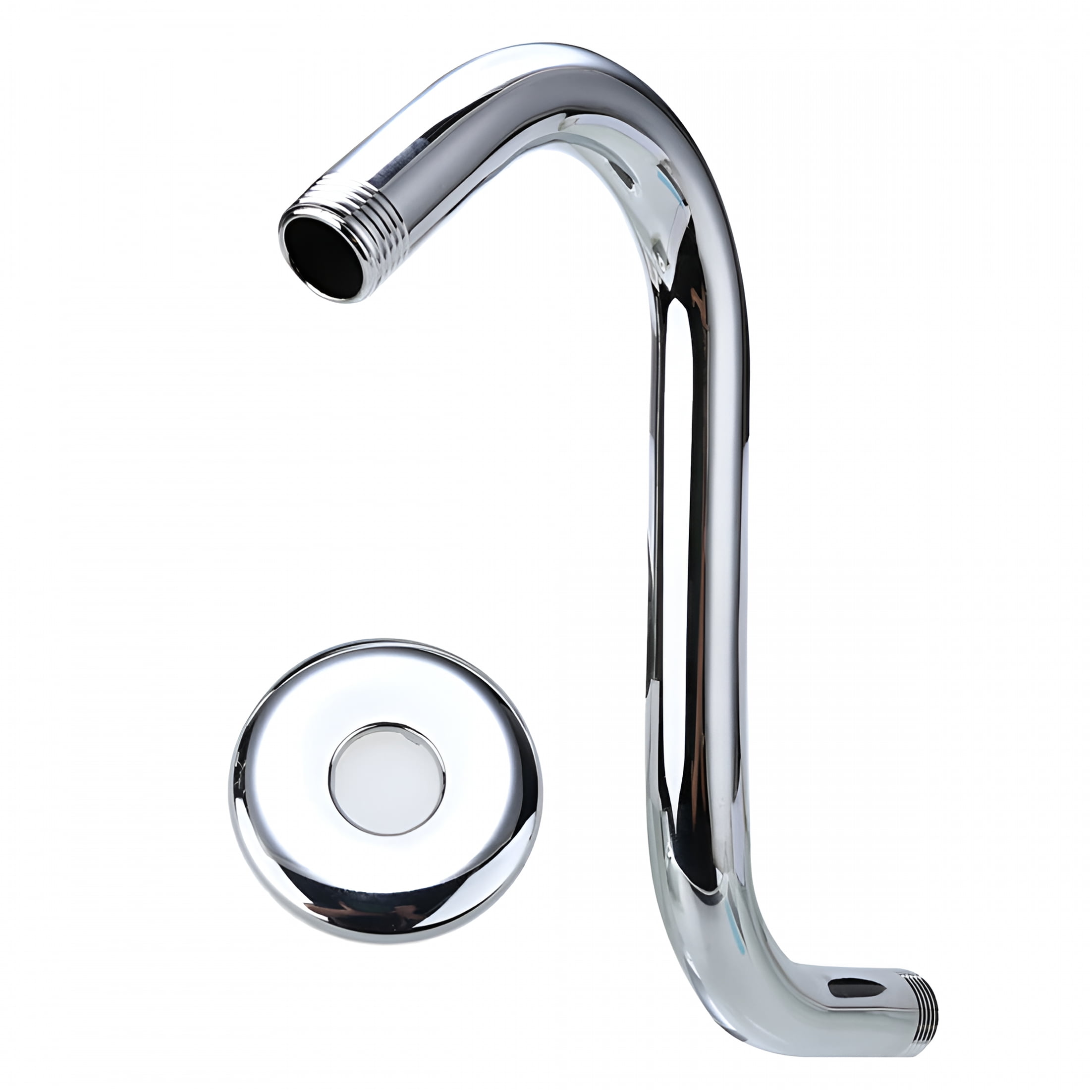 HIBIBUD 8 Inch Steel High Rise Extension S-Curved Goose Neck Shower Arm ...