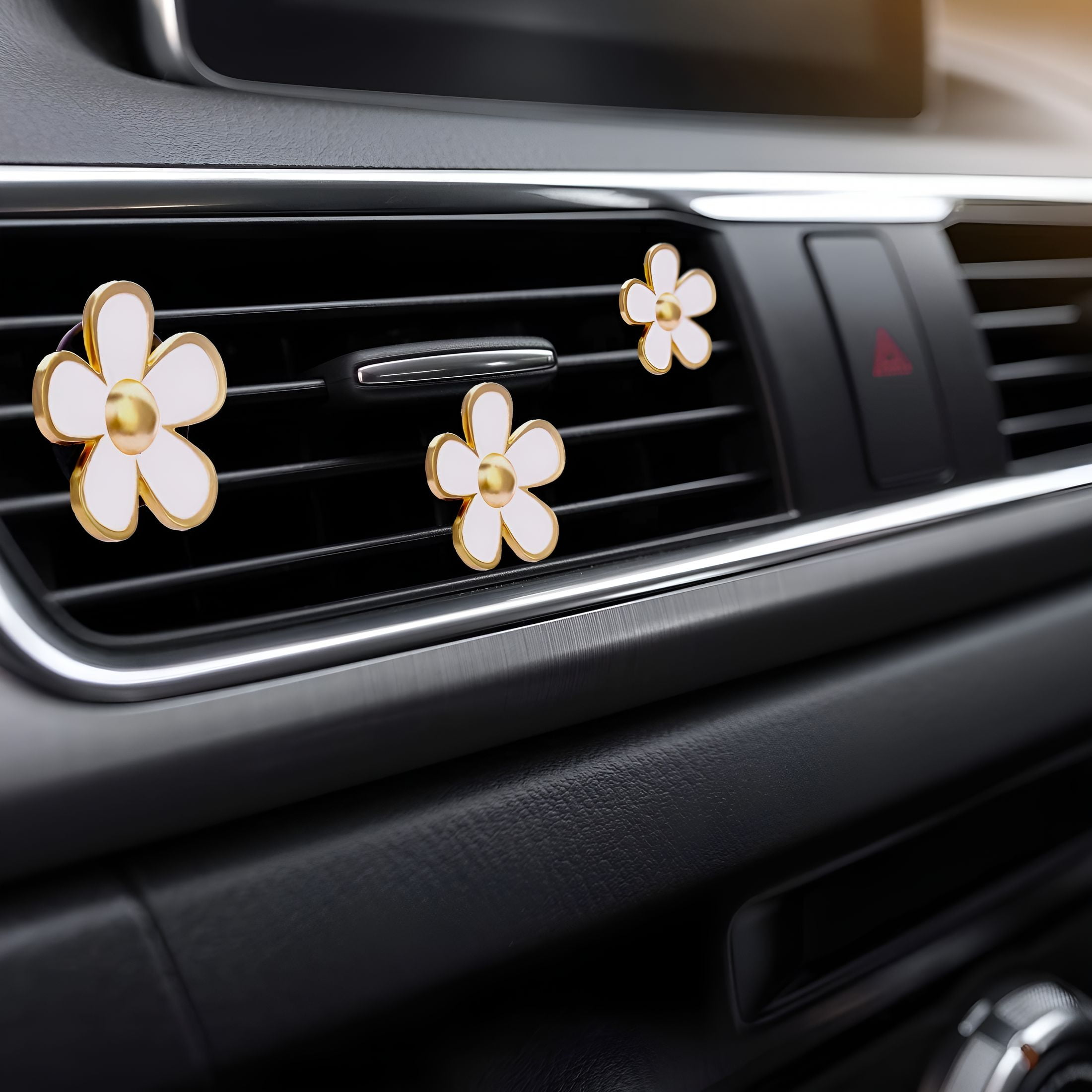 HIBIBUD 8-Pack Daisy Air Vent Clips - Pink Floral Car Vent Decor with ...