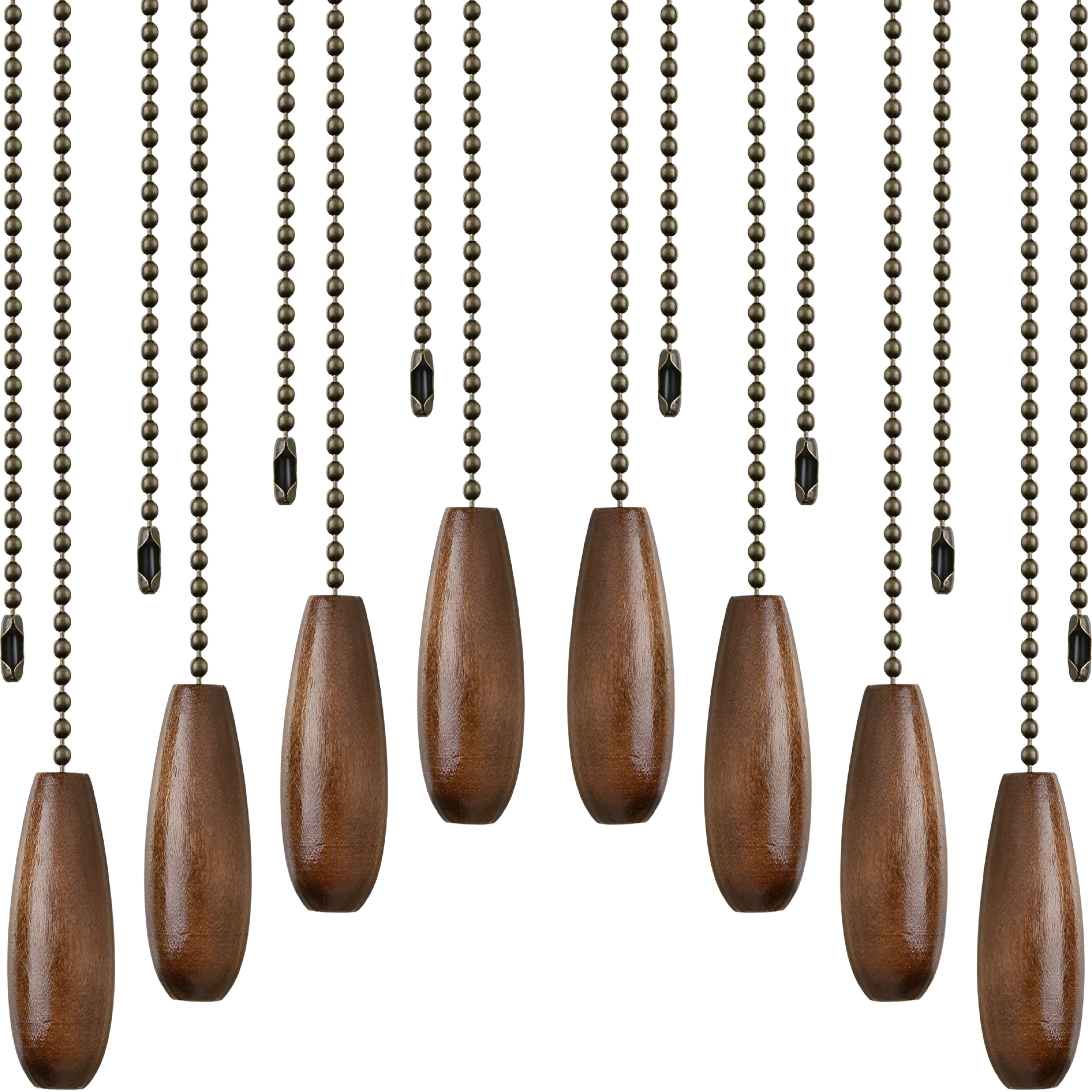 HIBIBUD 8 Pieces Ceiling Fan Pull Chains Extender Wooden Pendant Pull ...