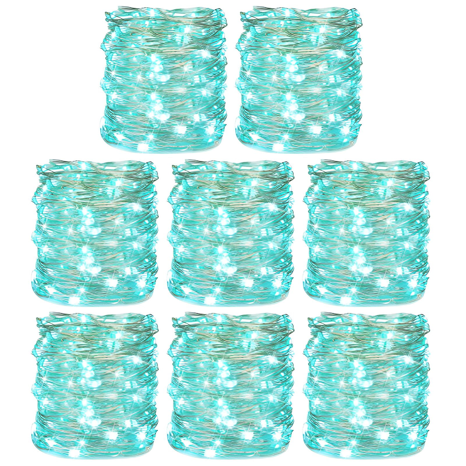 HIBIBUD 8Pcs Fairy Lights Battery Operated Dreamy Atmosphere Copper ...