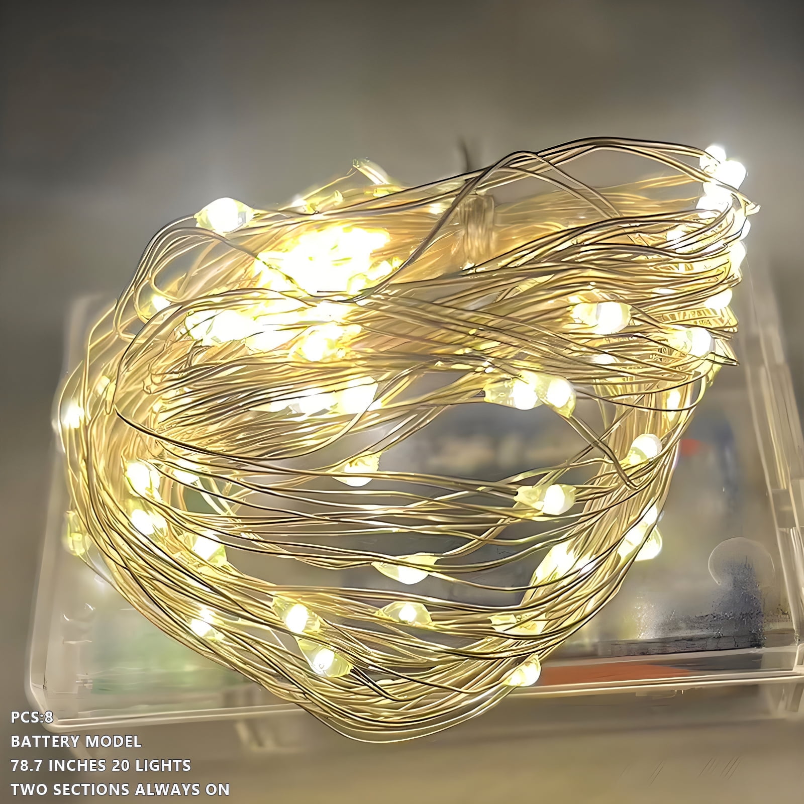 HIBIBUD 8Pcs Fairy Lights,Energy Efficient Bedroom Decor Aesthetic ...