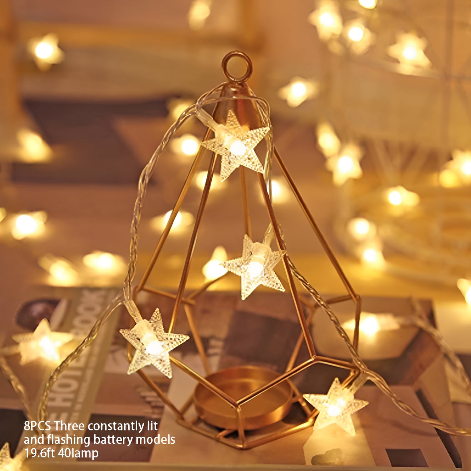 HIBIBUD 8Pcs Fairy Lights Plug In,Energy Efficient Bedroom Decor ...