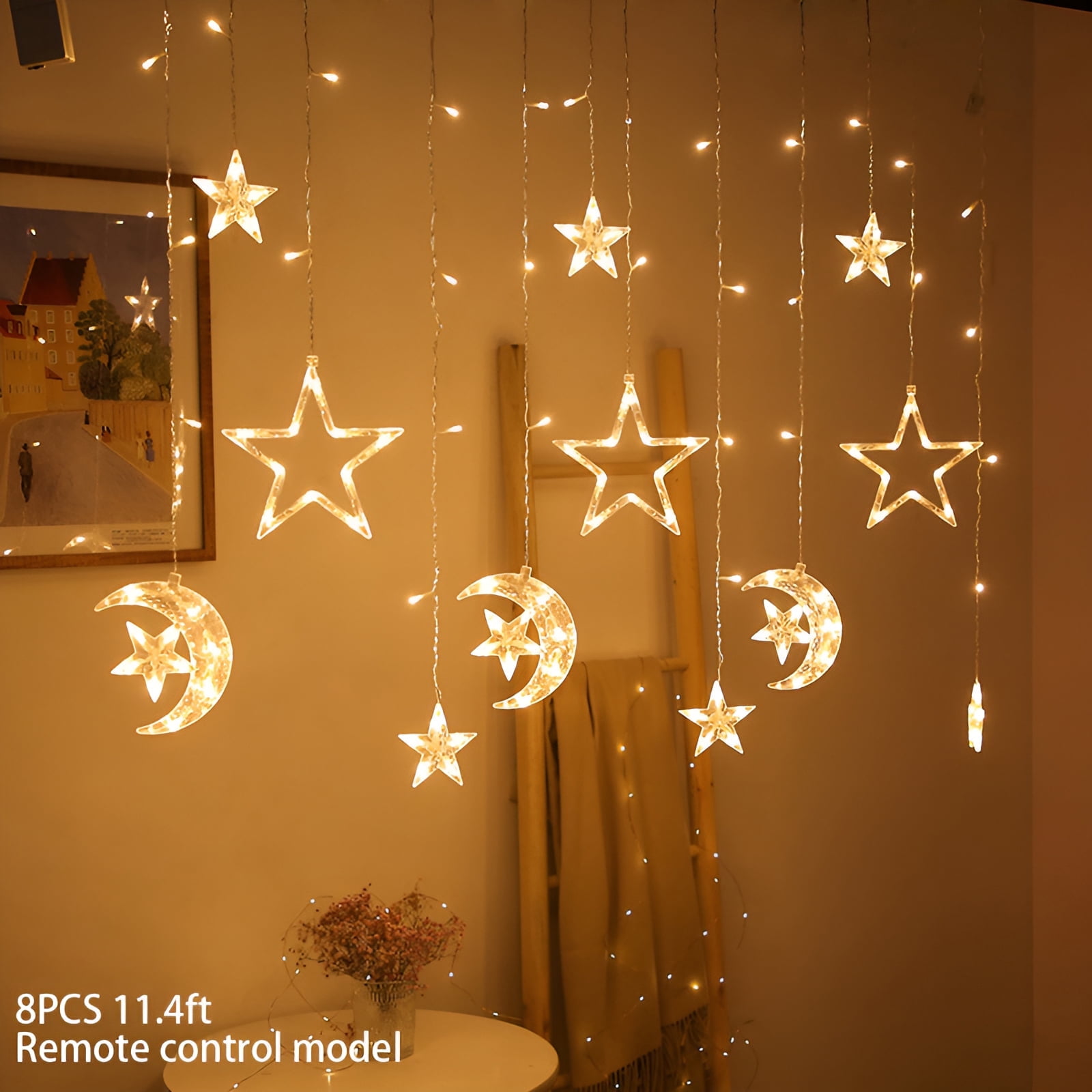 HIBIBUD 8Pcs Fairy Lights Plug In,Energy Efficient Bedroom Decor ...