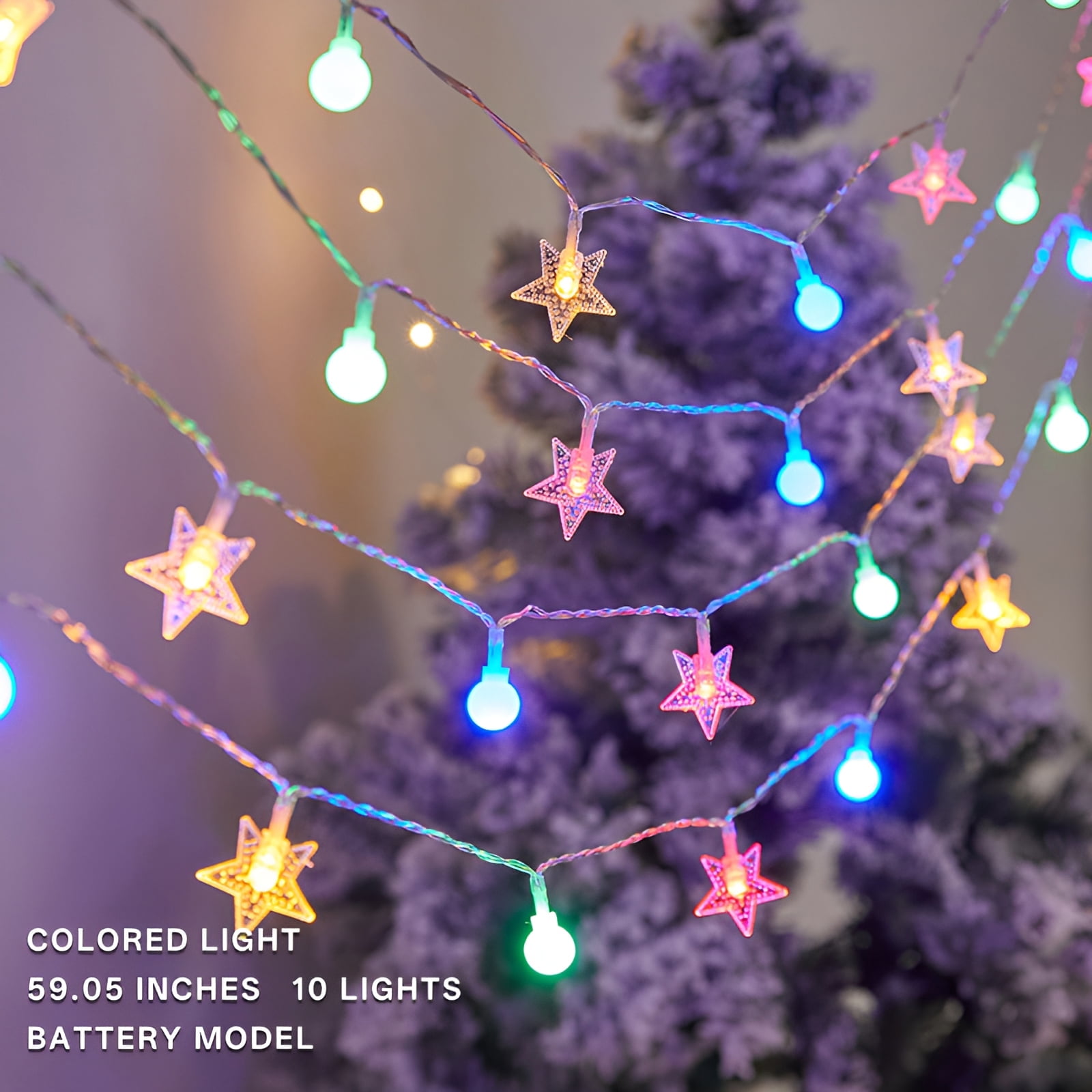 HIBIBUD Ambient Lighting,Twinkling Star Design Permanent Outdoor Lights ...