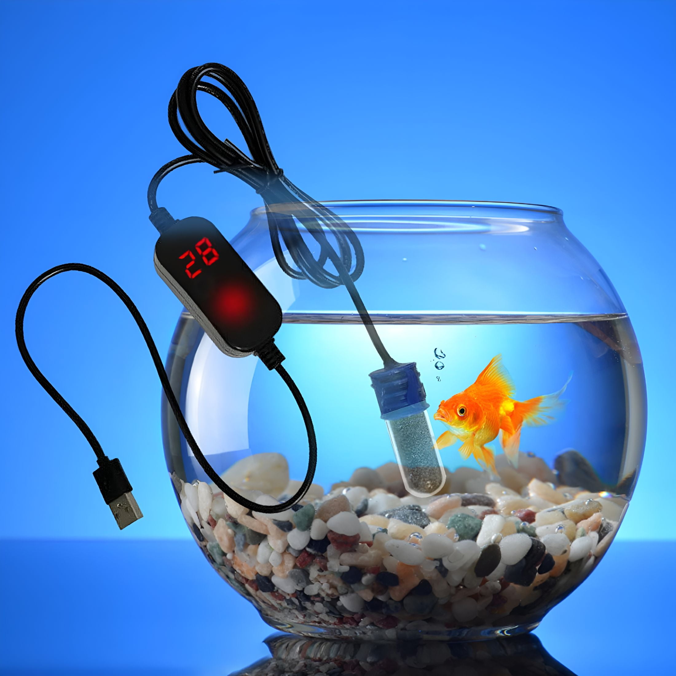 HIBIBUD Aquarium Heater for 1 Gallon LED Display Small Fish Tank Heater ...