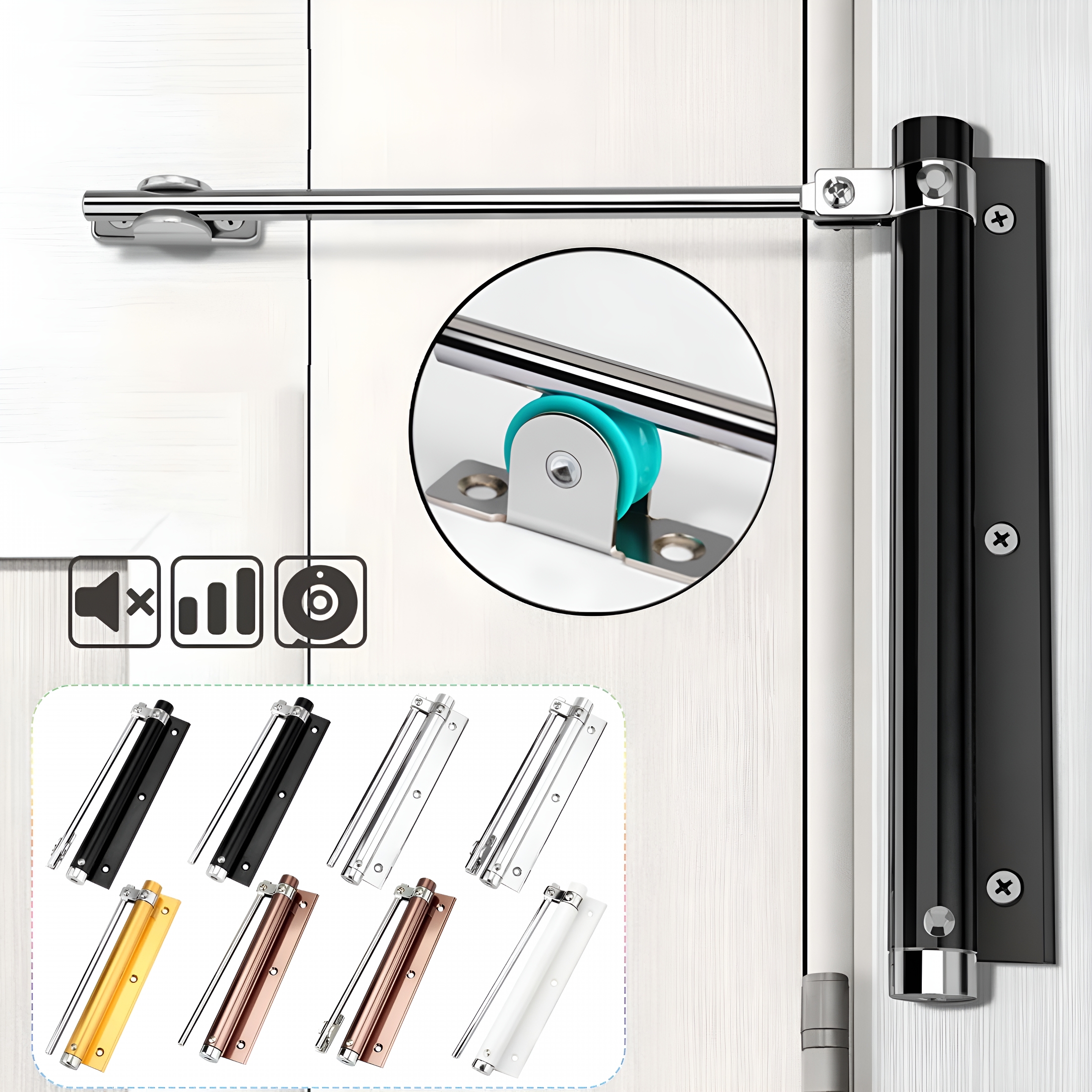 HIBIBUD Automatic Door Self Closing Closer - Outward Opening Device ...