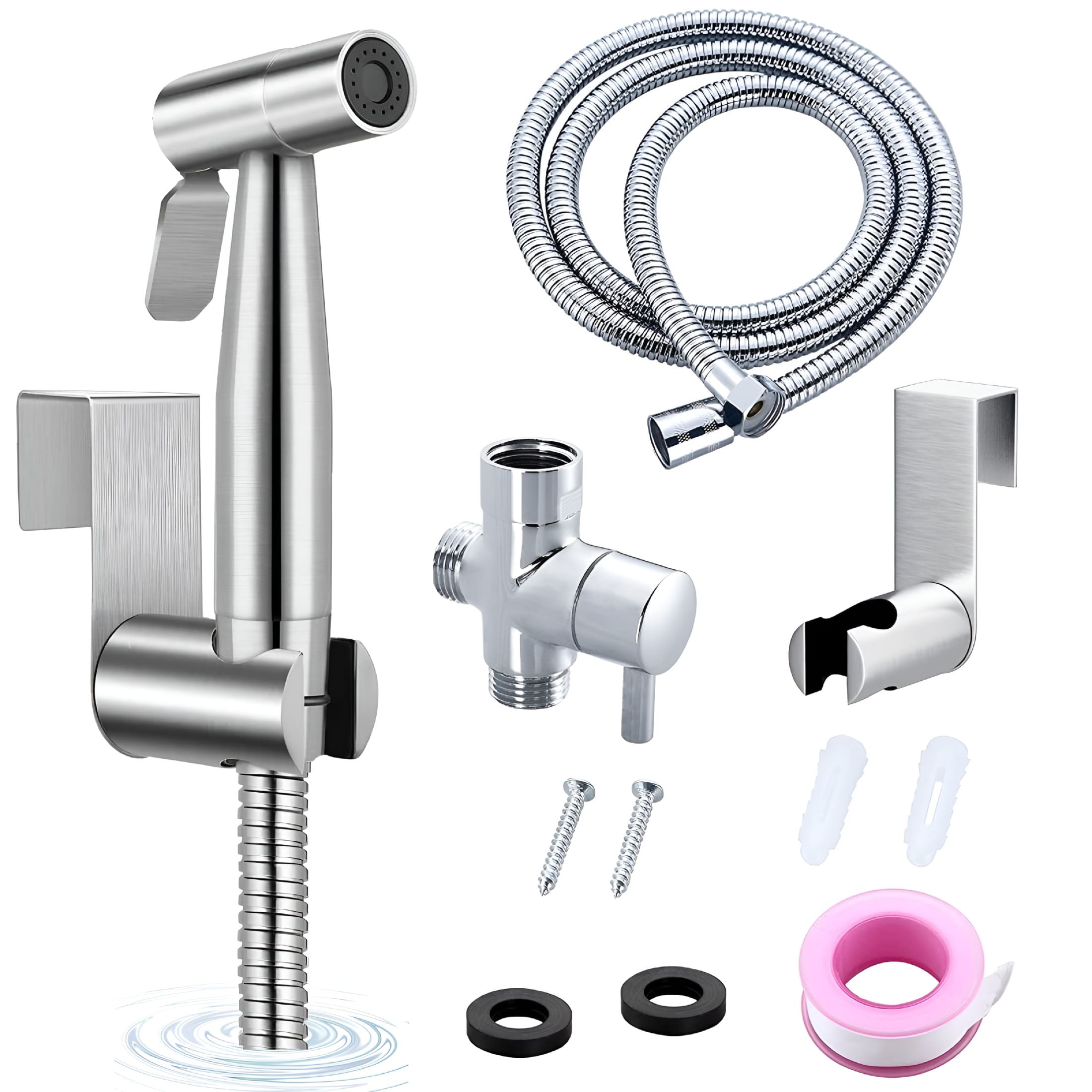 HIBIBUD Bidet Sprayer for Toilet,Handheld Sprayer Kit with Adjustable ...