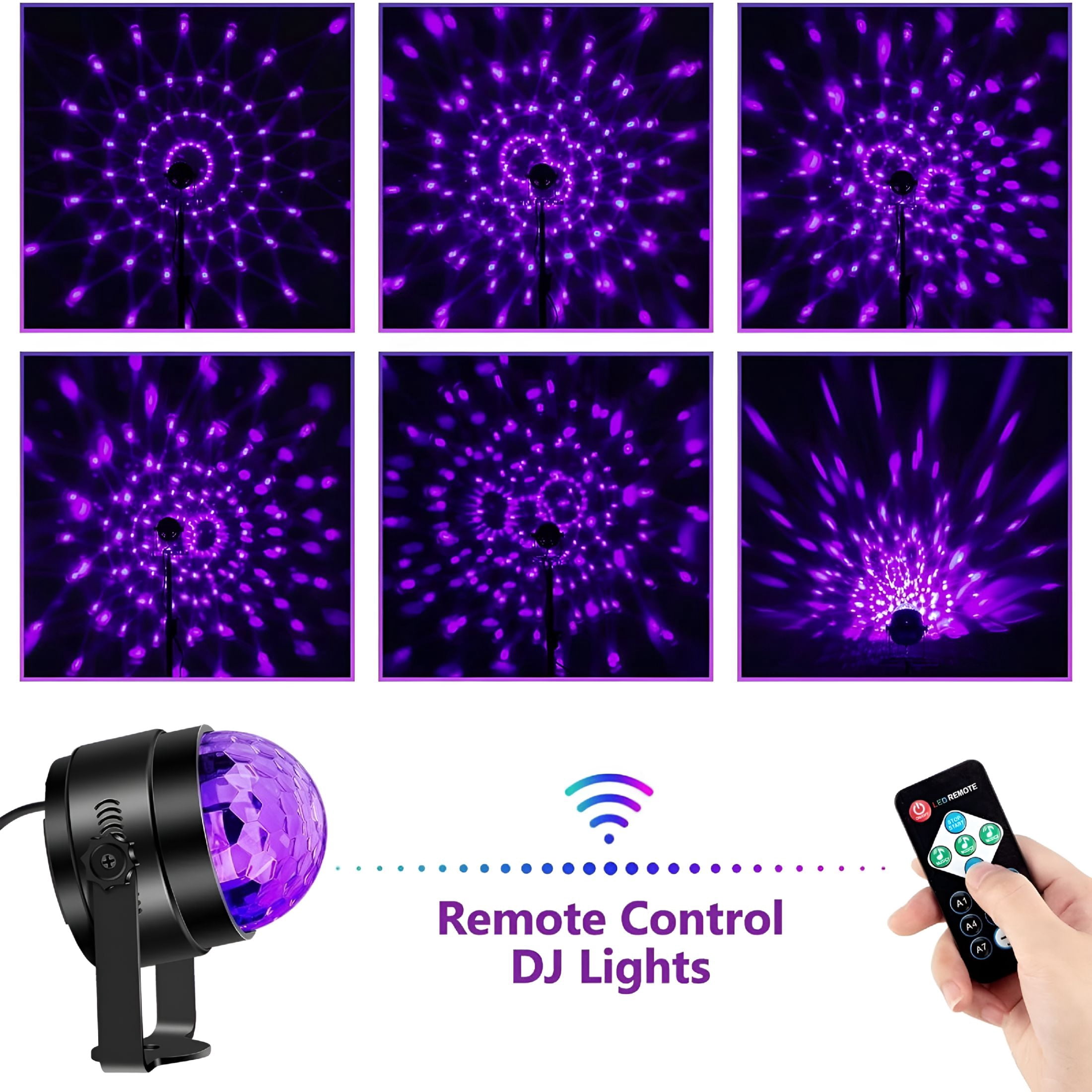 HIBIBUD Black Lights,Glow Lights with 7 Modes for Party,6W UV Disco ...