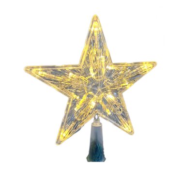 Walmart's Lightweight Gold LED Christmas Star Tree Topper with 30 ...