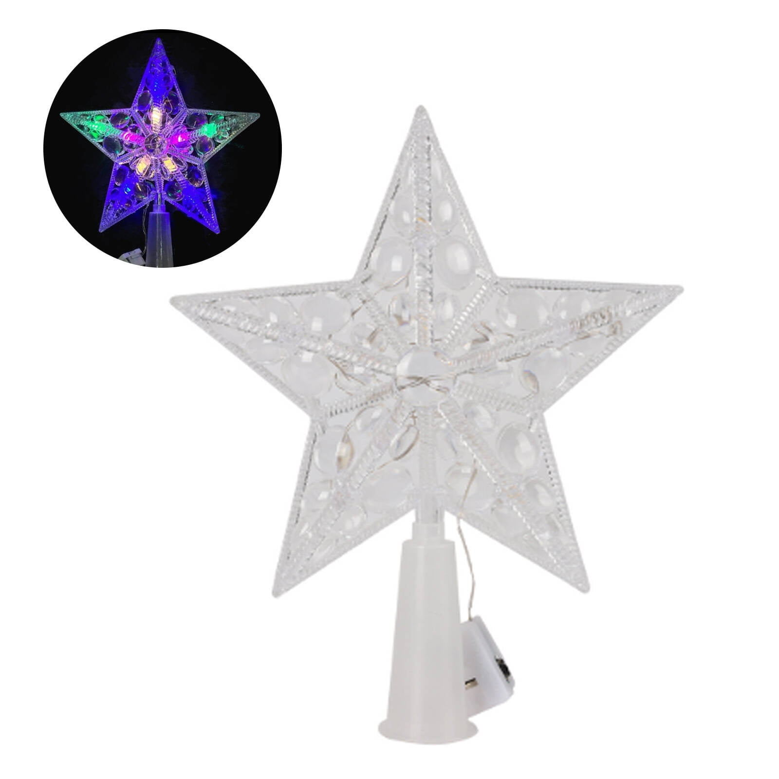 HIBIBUD Christmas Tree Topper,Lighting Effect Enhancement Led ...