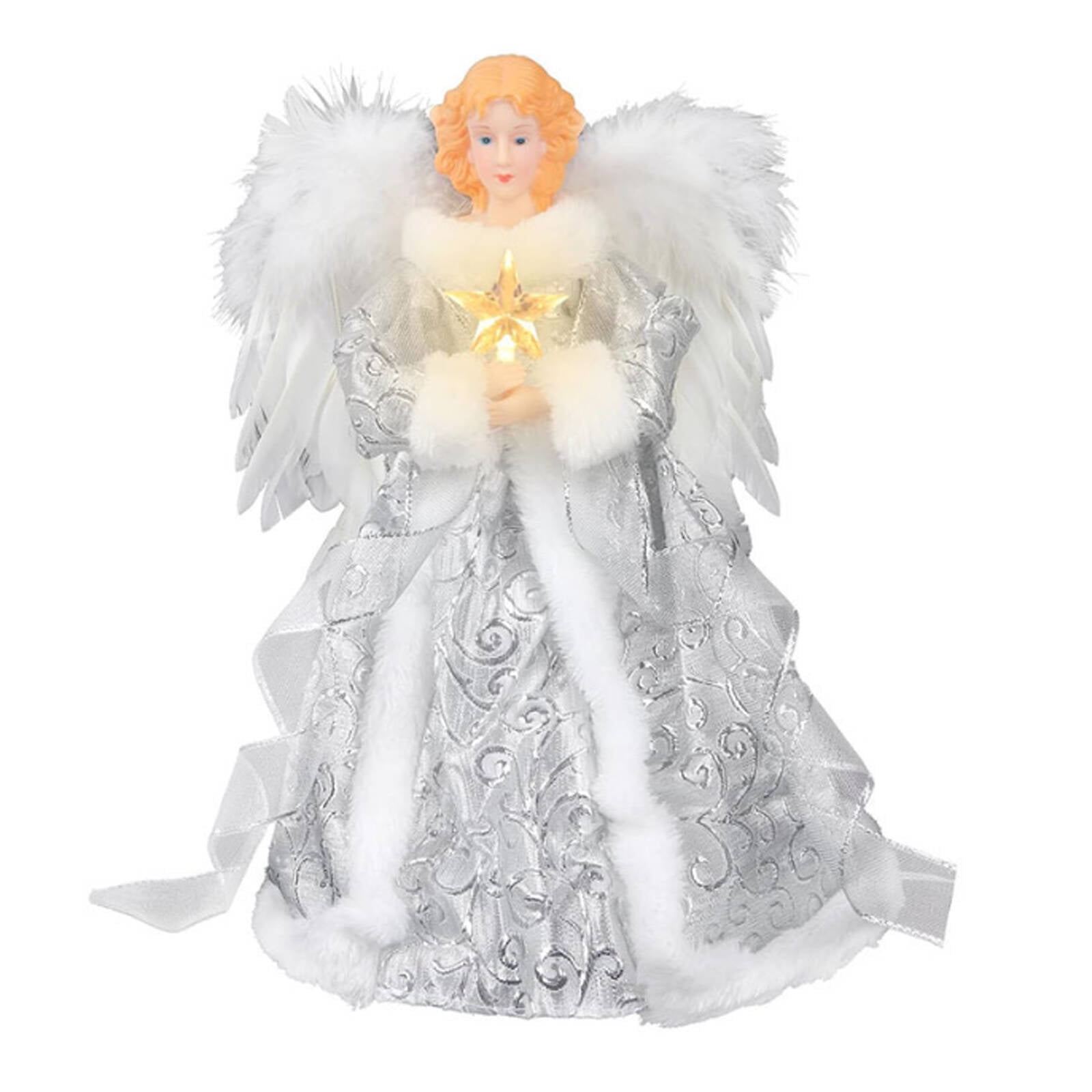 HIBIBUD Christmas Tree Topper,Soft Plush Angel Tree Topper,Heavenly ...