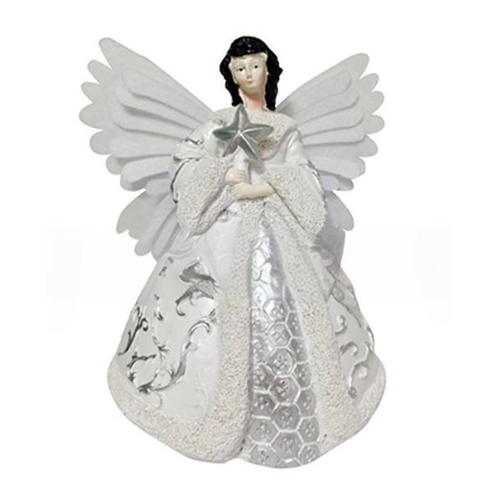 HIBIBUD Christmas Tree Topper,Soft Plush Angel Wings Topper,Creates a ...