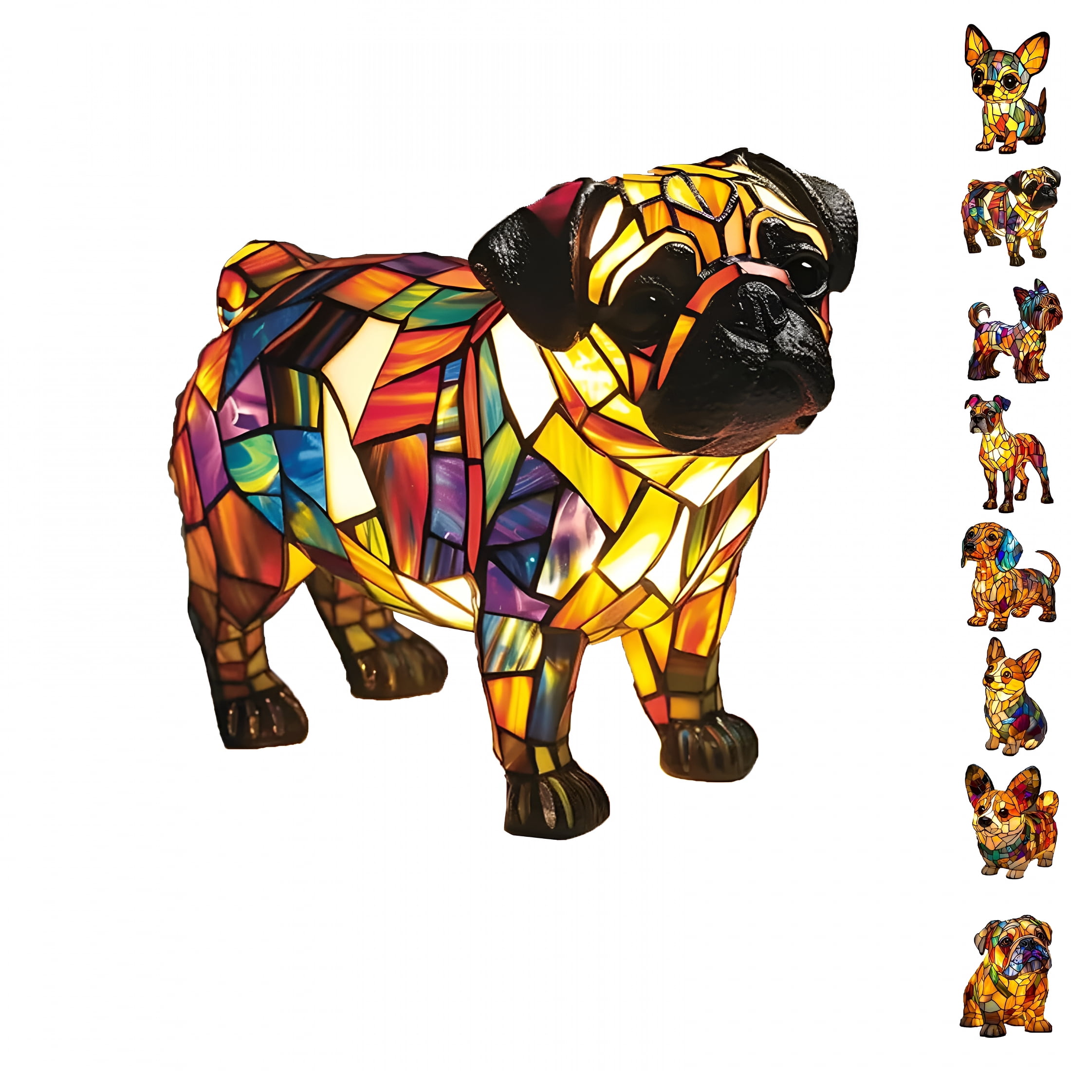 HIBIBUD Dog Breed Night Lamp English Bulldog,French Bulldog,Pug,Corgi ...