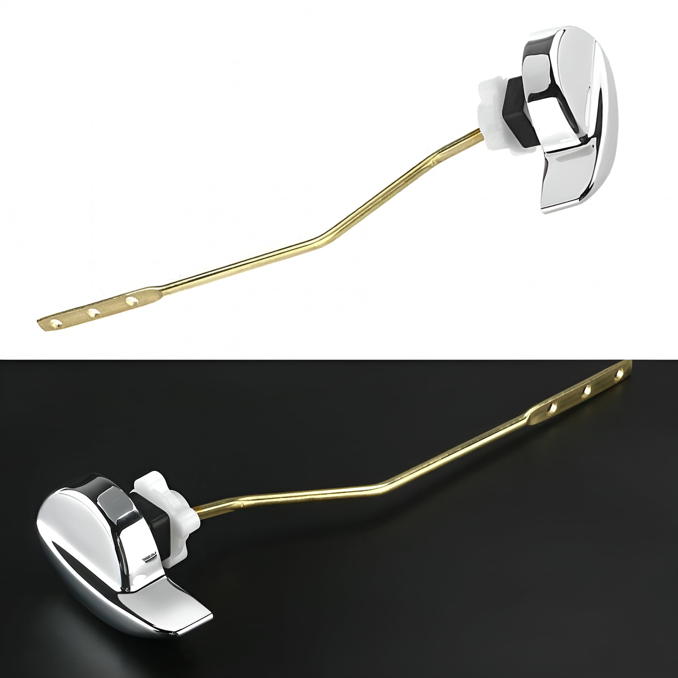 HIBIBUD Easy Use Side Mount Toilet Flush Lever Handle Angle For Toilet ...